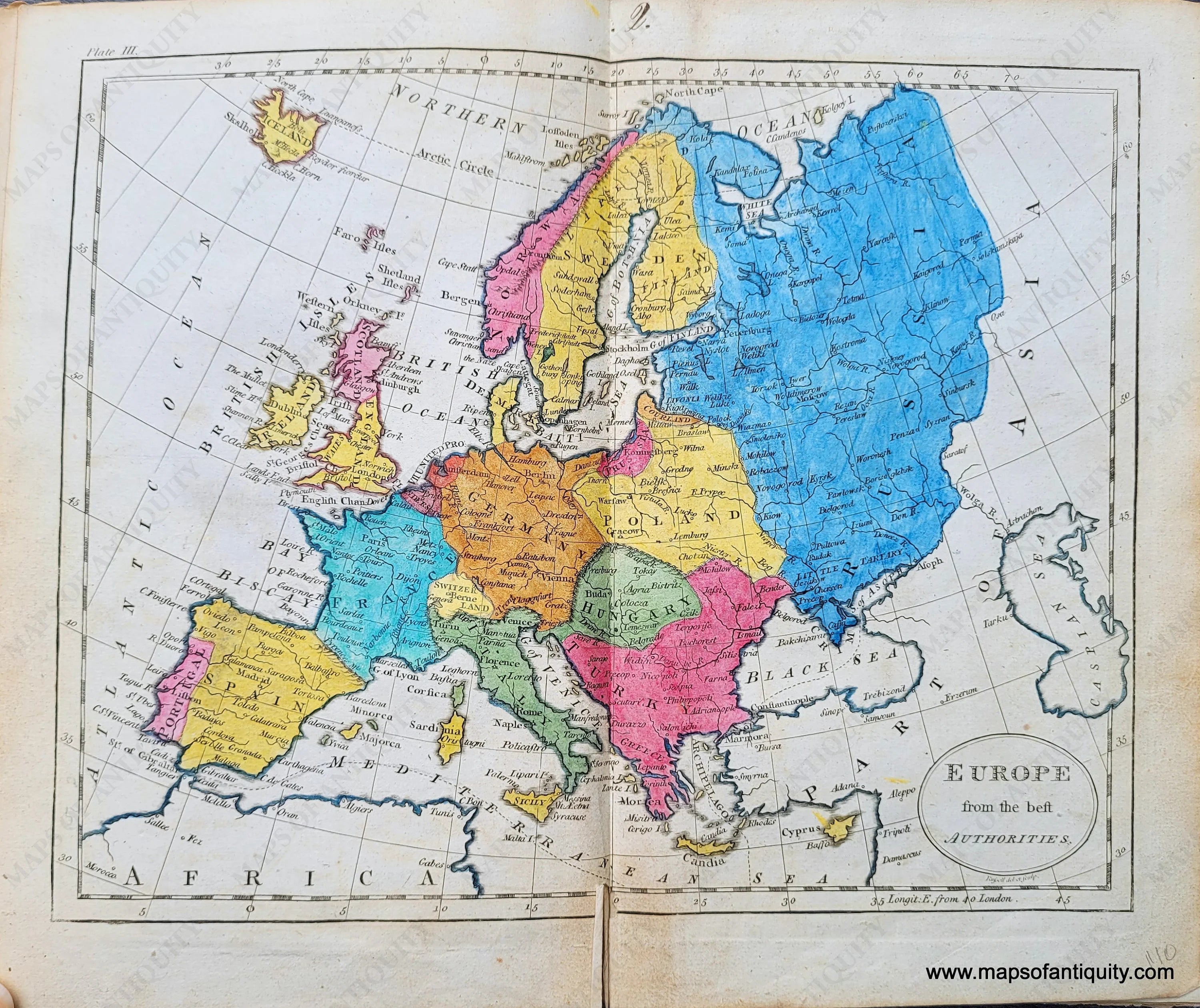 1800 - Europe from the best Authorities - Antique Map – Maps of Antiquity
