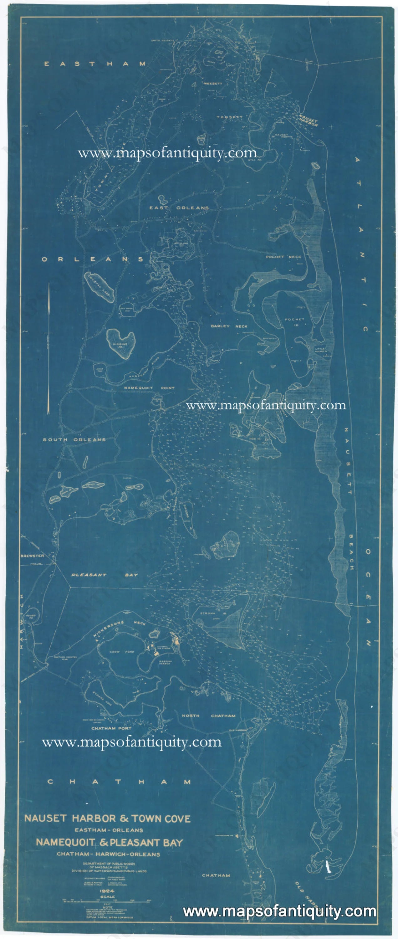 Nauset Harbor & Town Cove, Namequoit & Pleasant Bay Blueprint Reproduc ...
