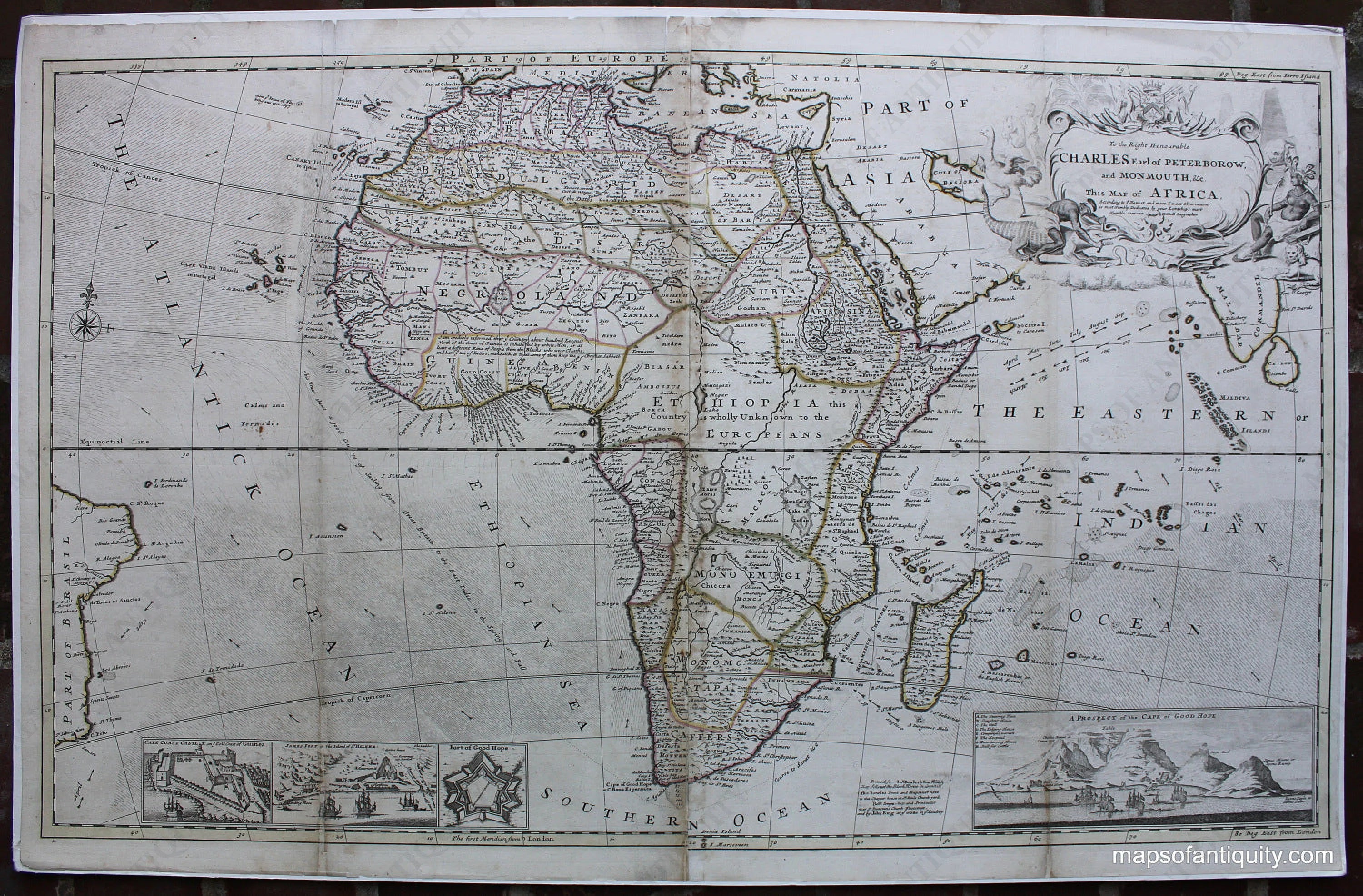 1745 (1745) - Map of Africa, According to the Newest and most Exact Ob ...