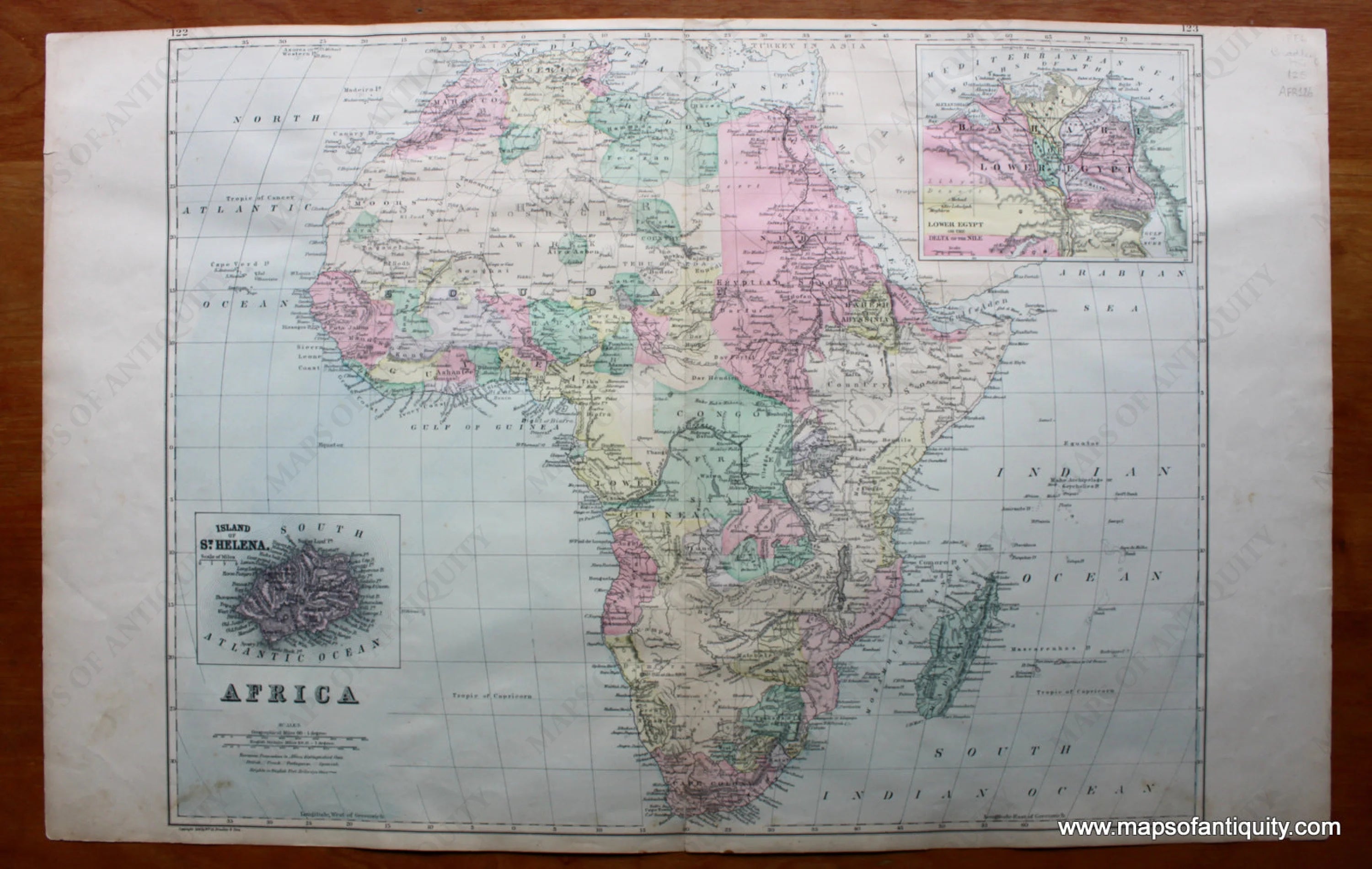 1886 - Africa - Antique Map – Maps of Antiquity