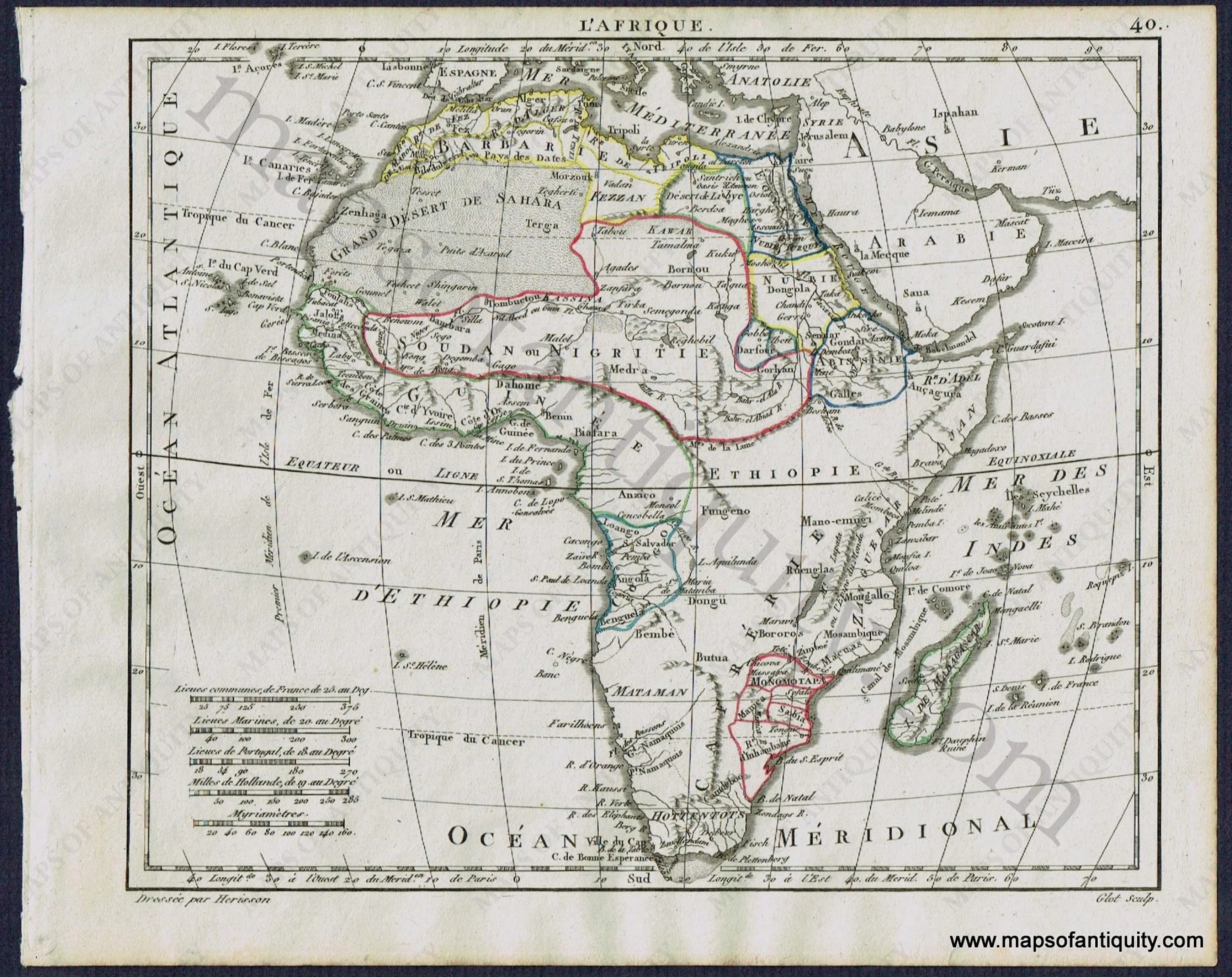 1806 - Africa - L'Afrique - Antique Map – Maps of Antiquity
