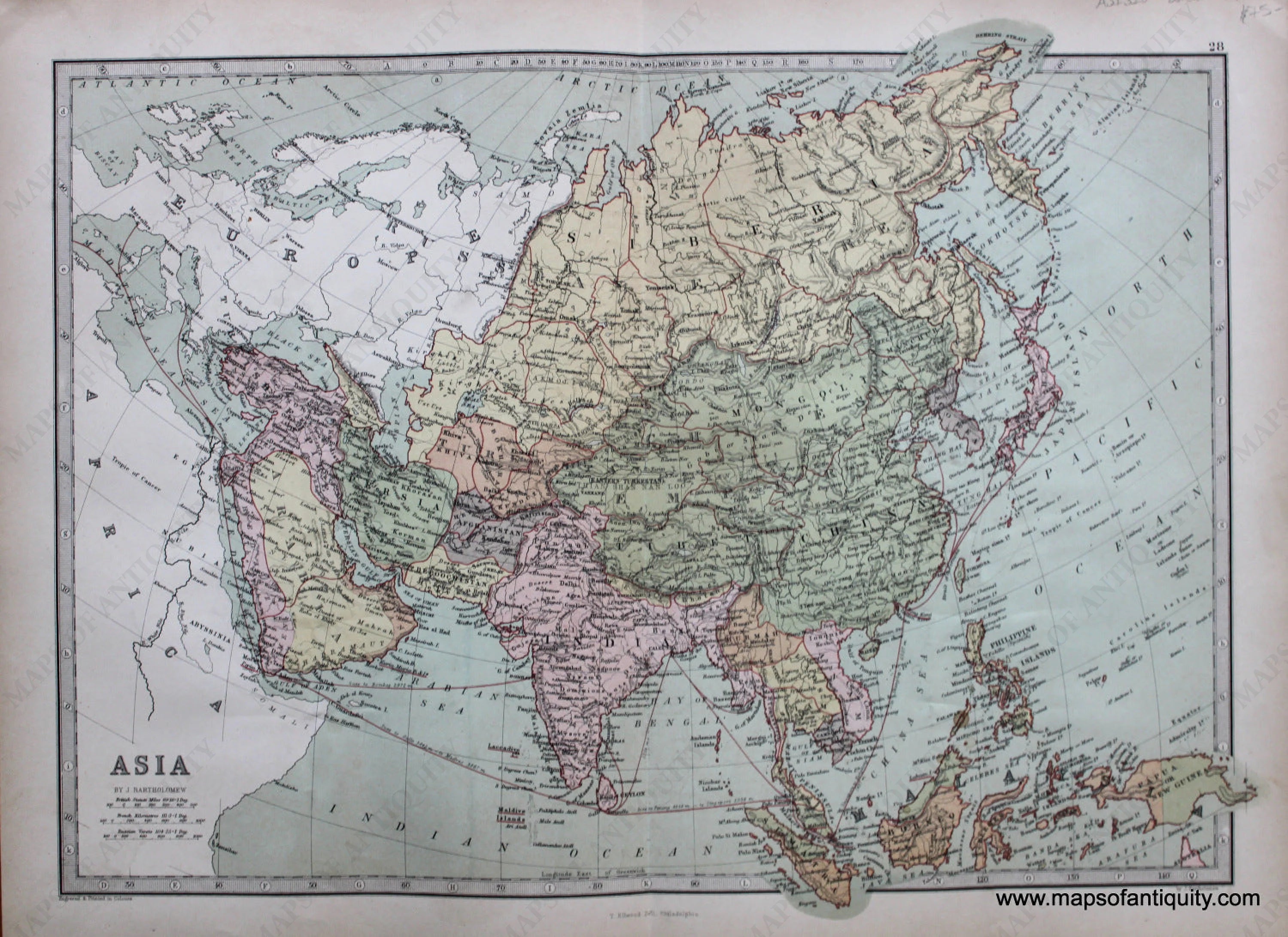 1873 - Asia - Antique Map – Maps of Antiquity