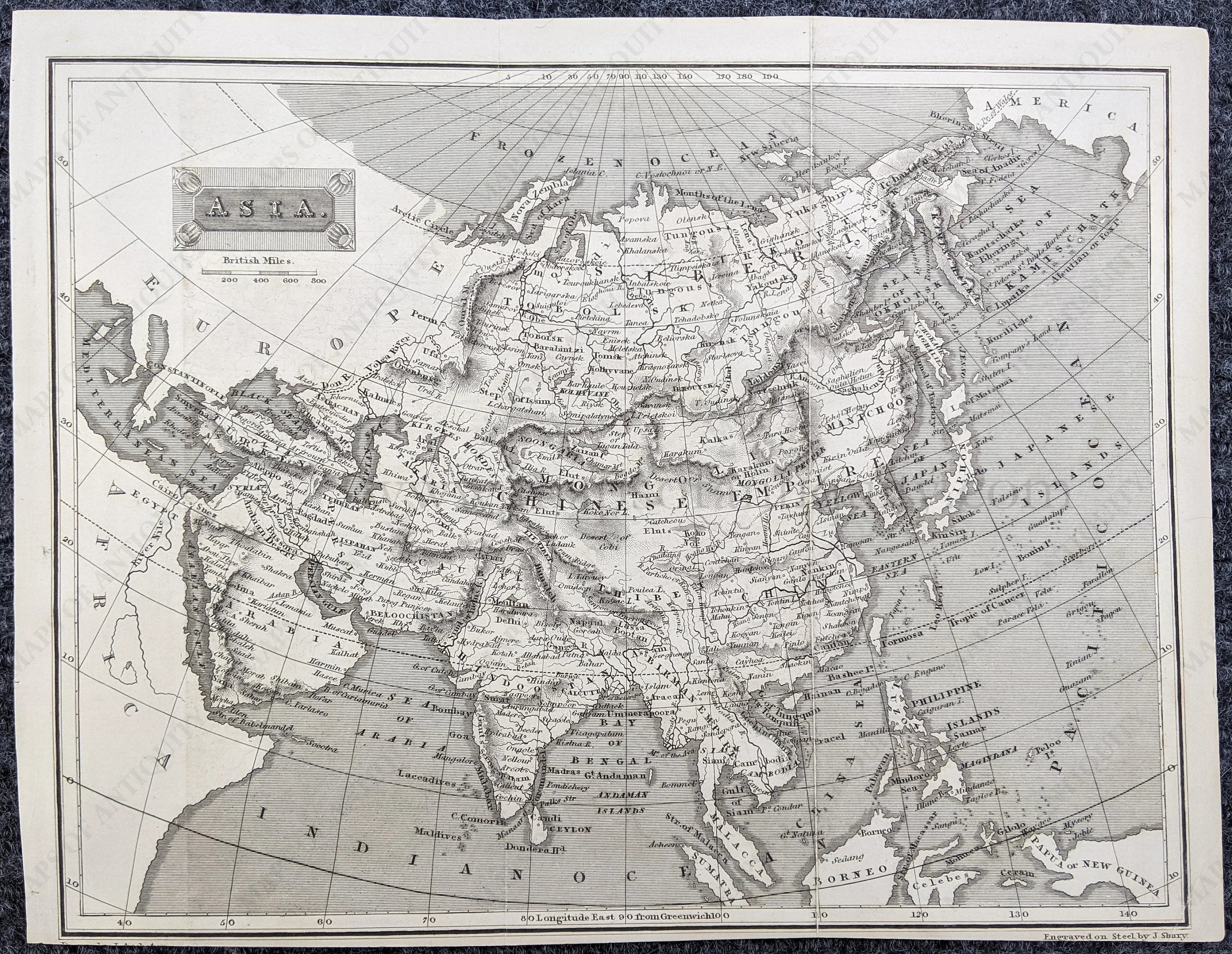 1800 - Asia. - Antique Map – Maps of Antiquity