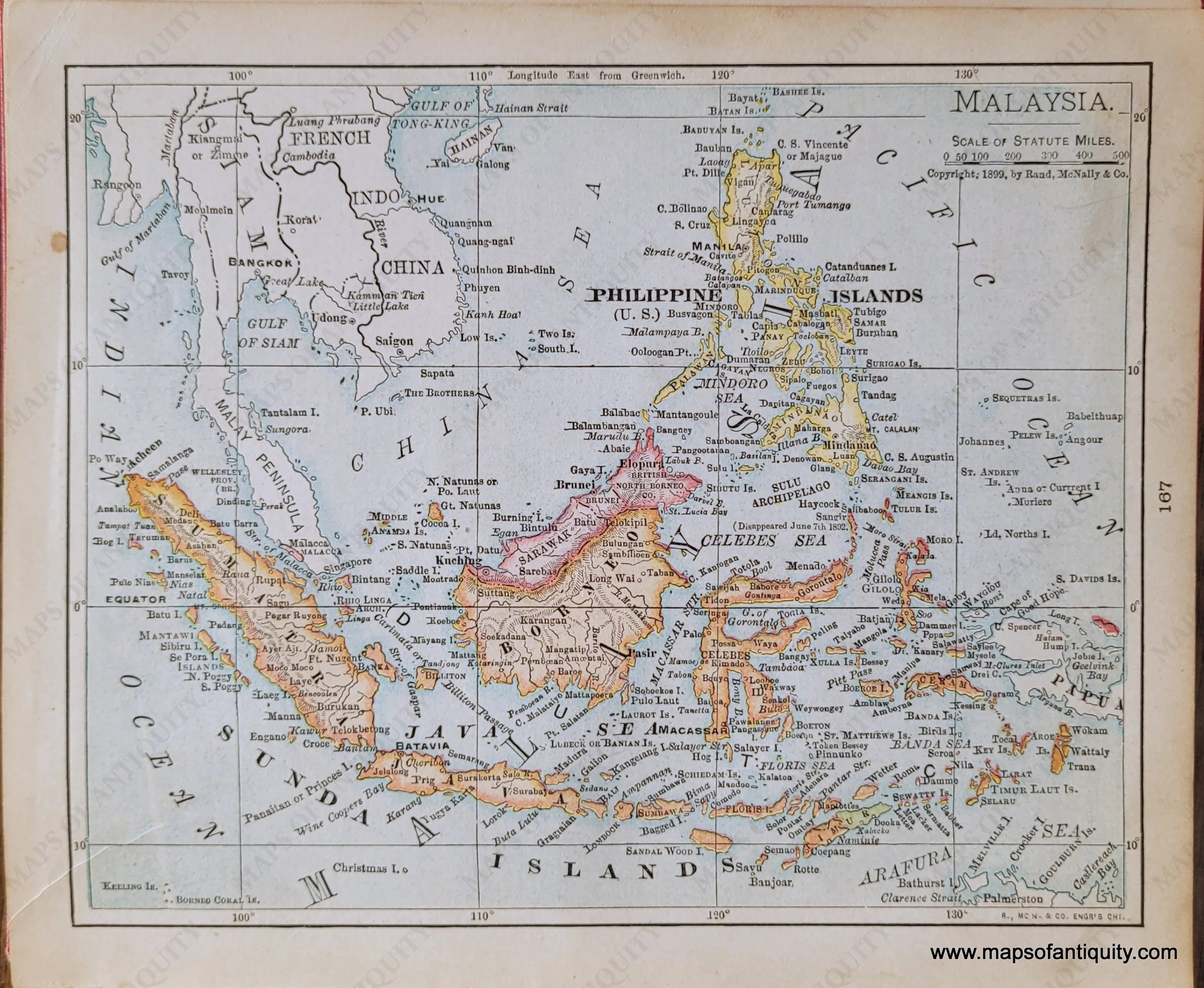 1900 - Malaysia - Antique Map – Maps of Antiquity