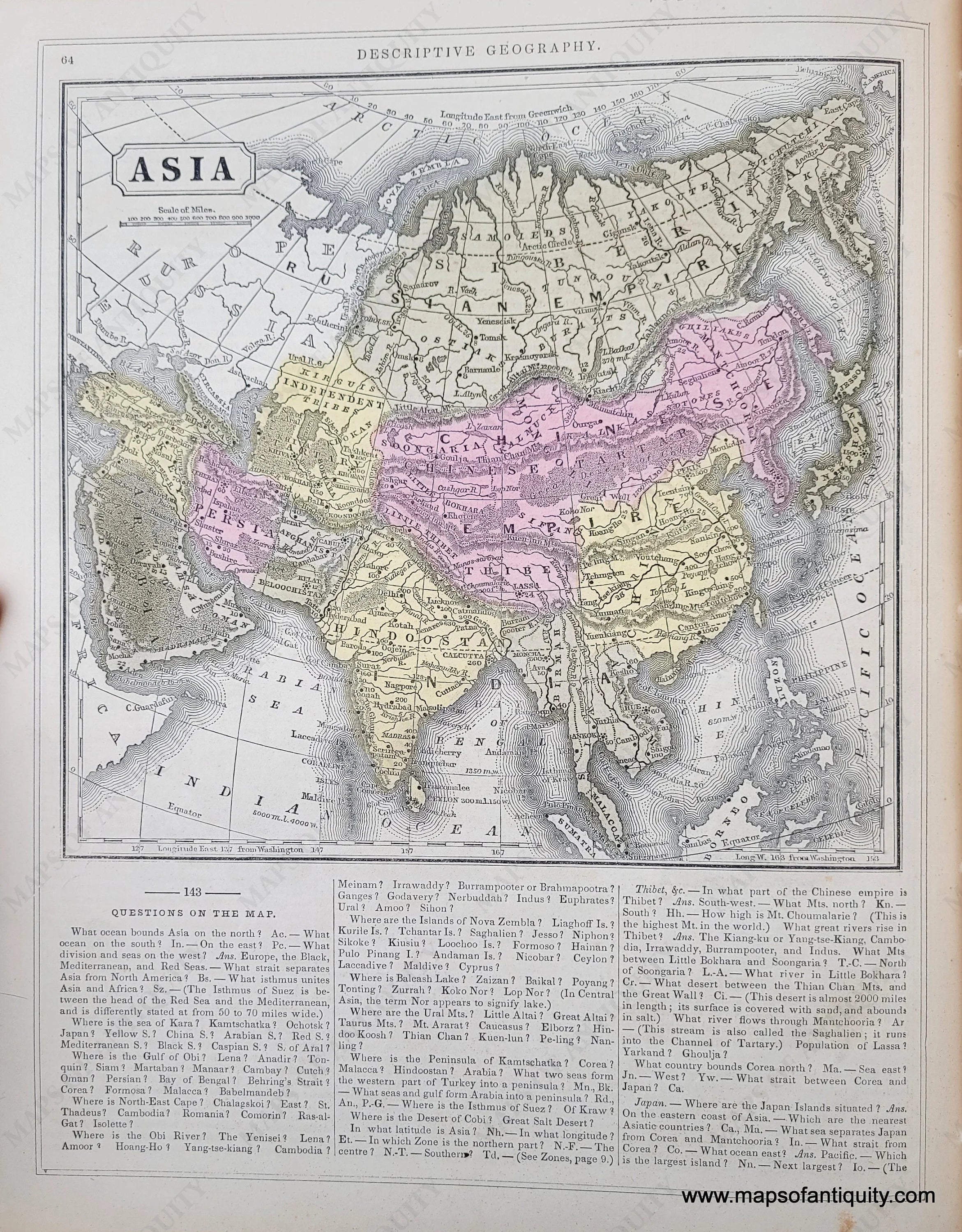 1850 - Asia - Antique Map – Maps of Antiquity