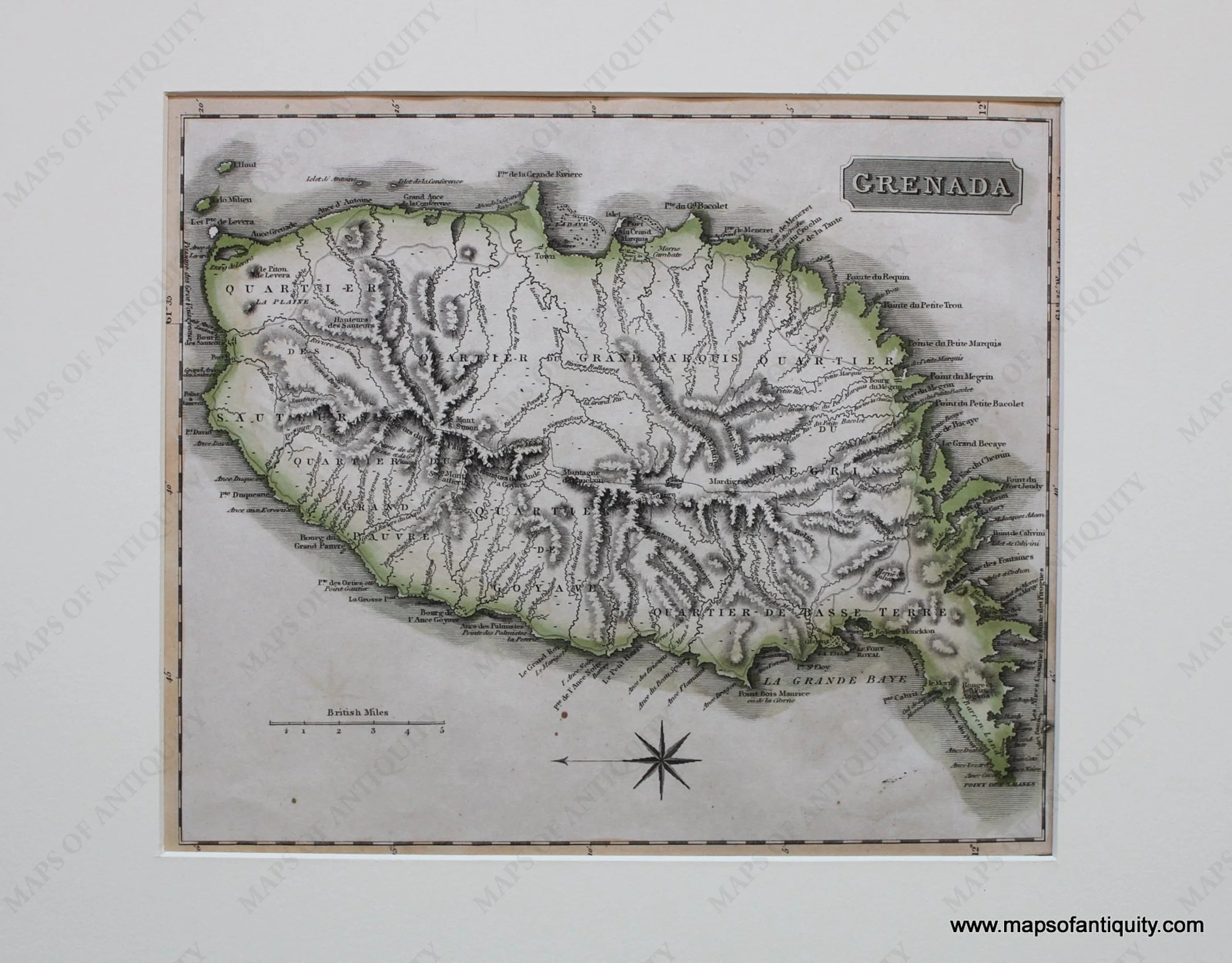 1816 - Grenada ***SOLD*** - Antique Map – Maps of Antiquity