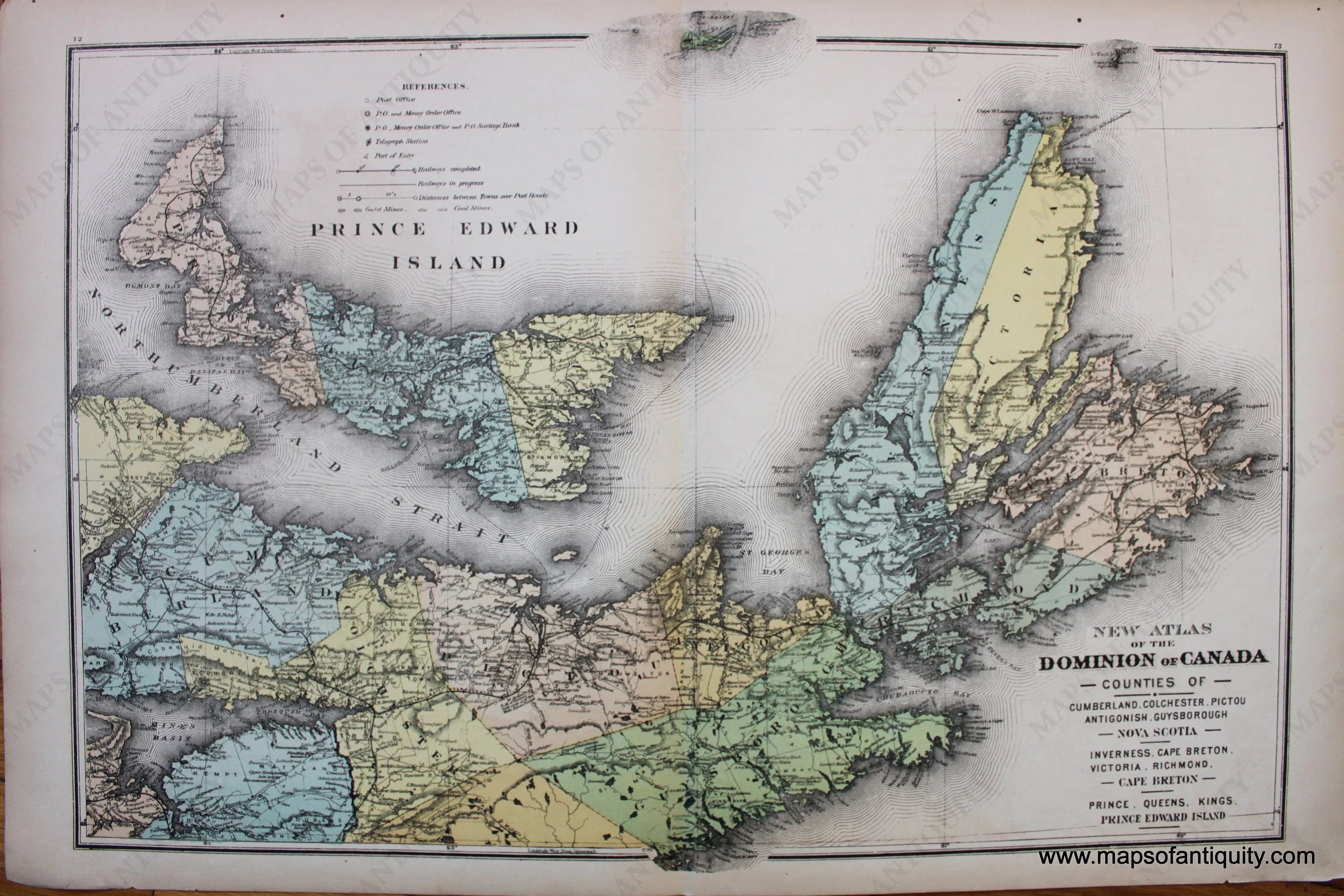 1881 - New Atlas of The Dominion of Canada Counties of Nova Scotia, Ca ...