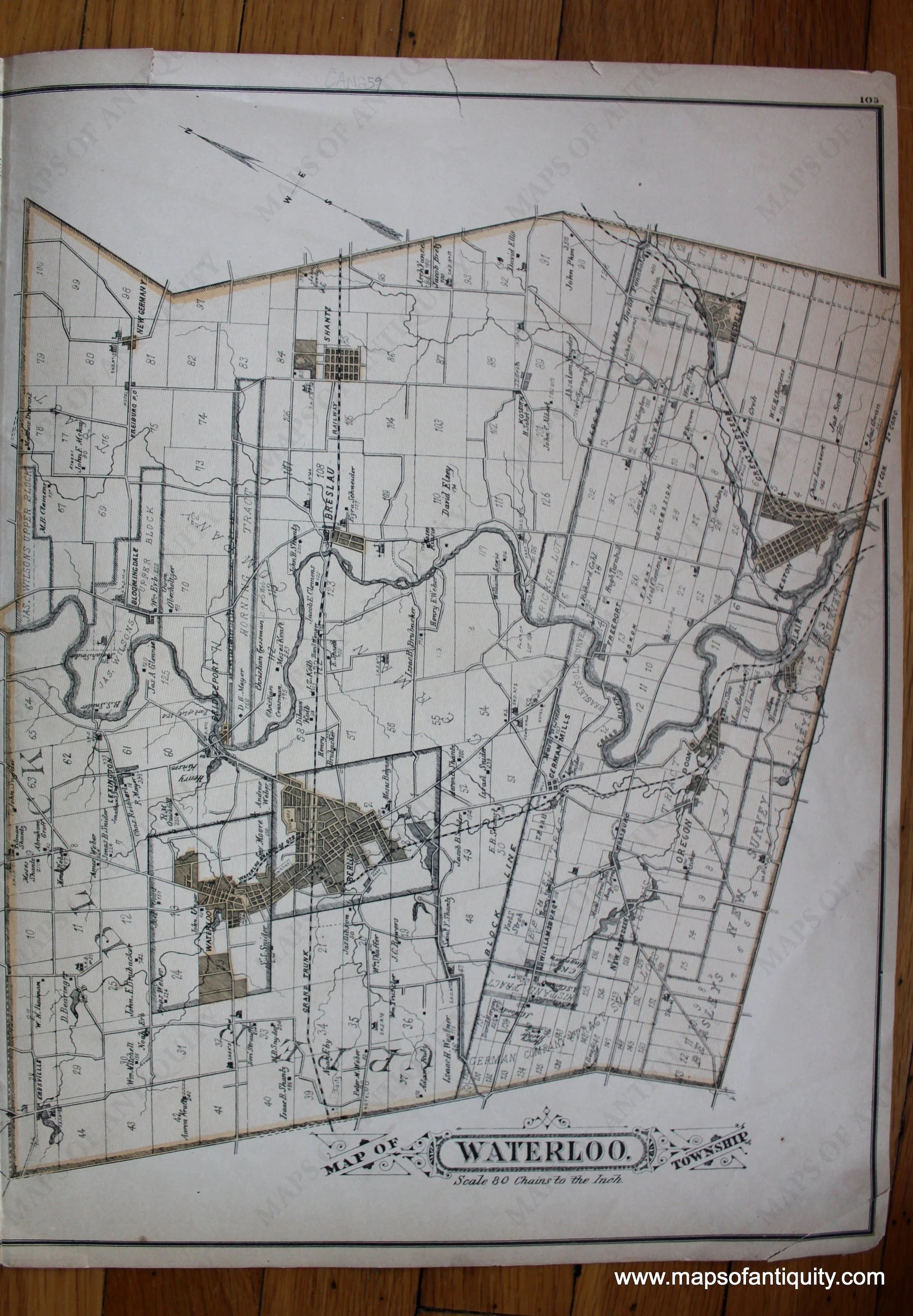 1881 - Map of Waterloo Township *****SOLD***** - Antique Map – Maps of ...