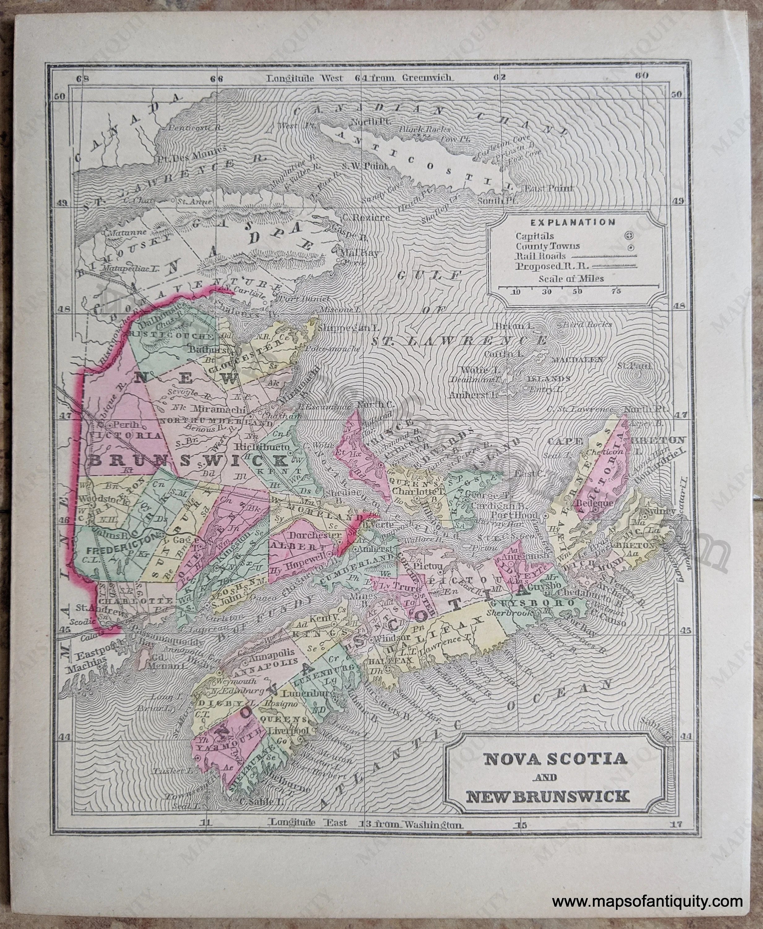 Historical Maps Of Nova Scotia Historic Map Nova Scotia Canada