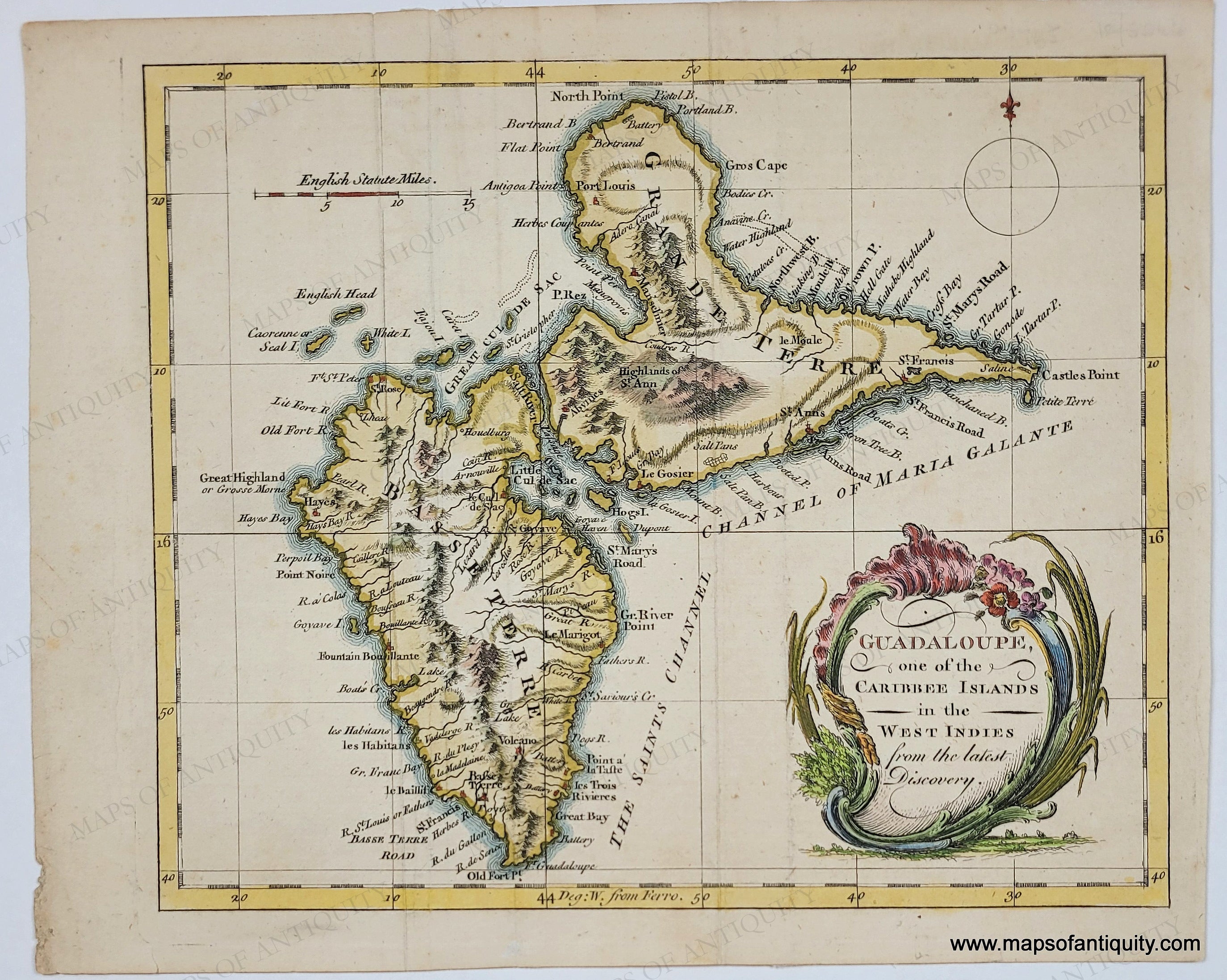 1759 - Guadaloupe, one of the Caribbee Islands in the West Indies from ...