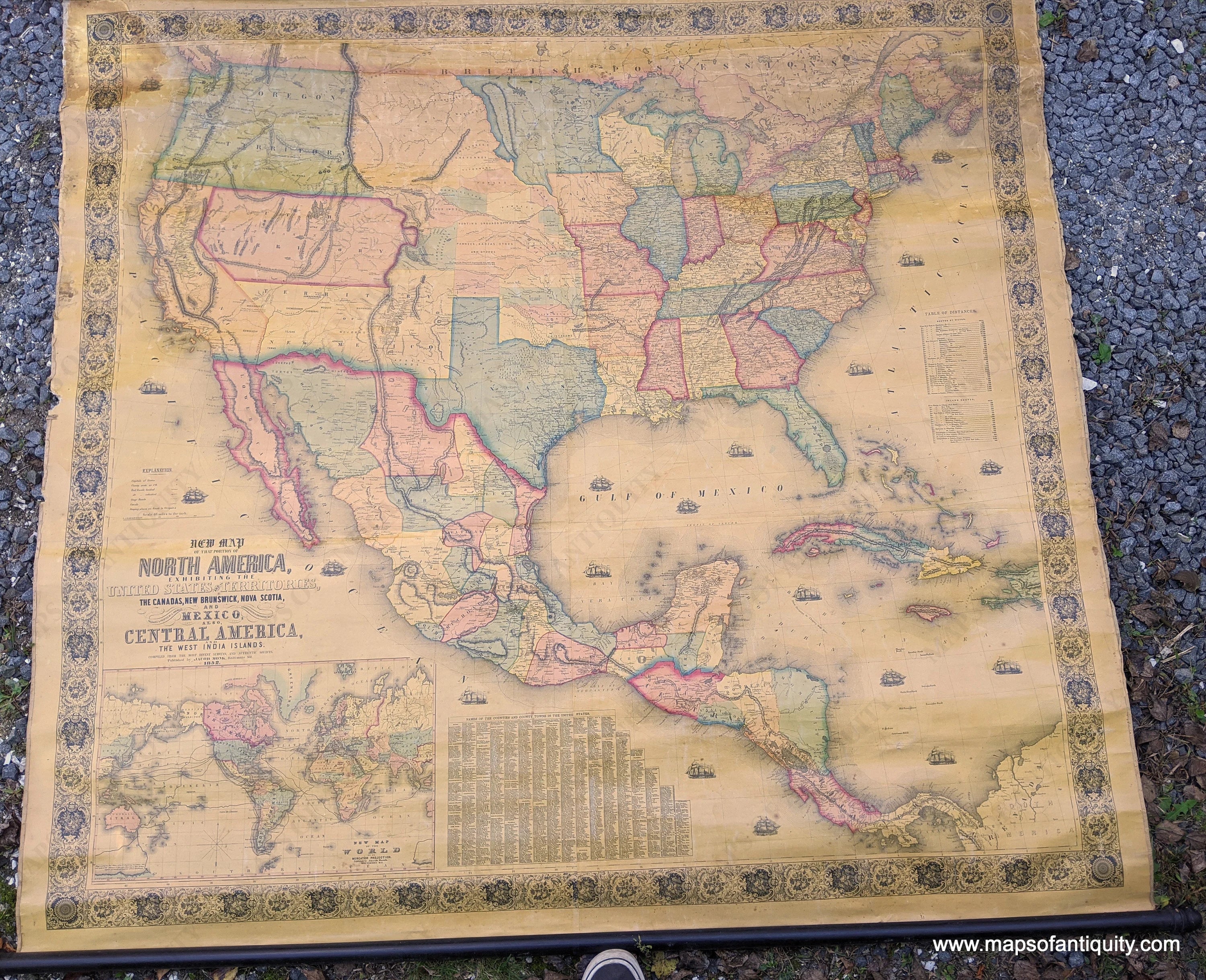 1852 - New Map of that portion of North America exhibiting the United ...