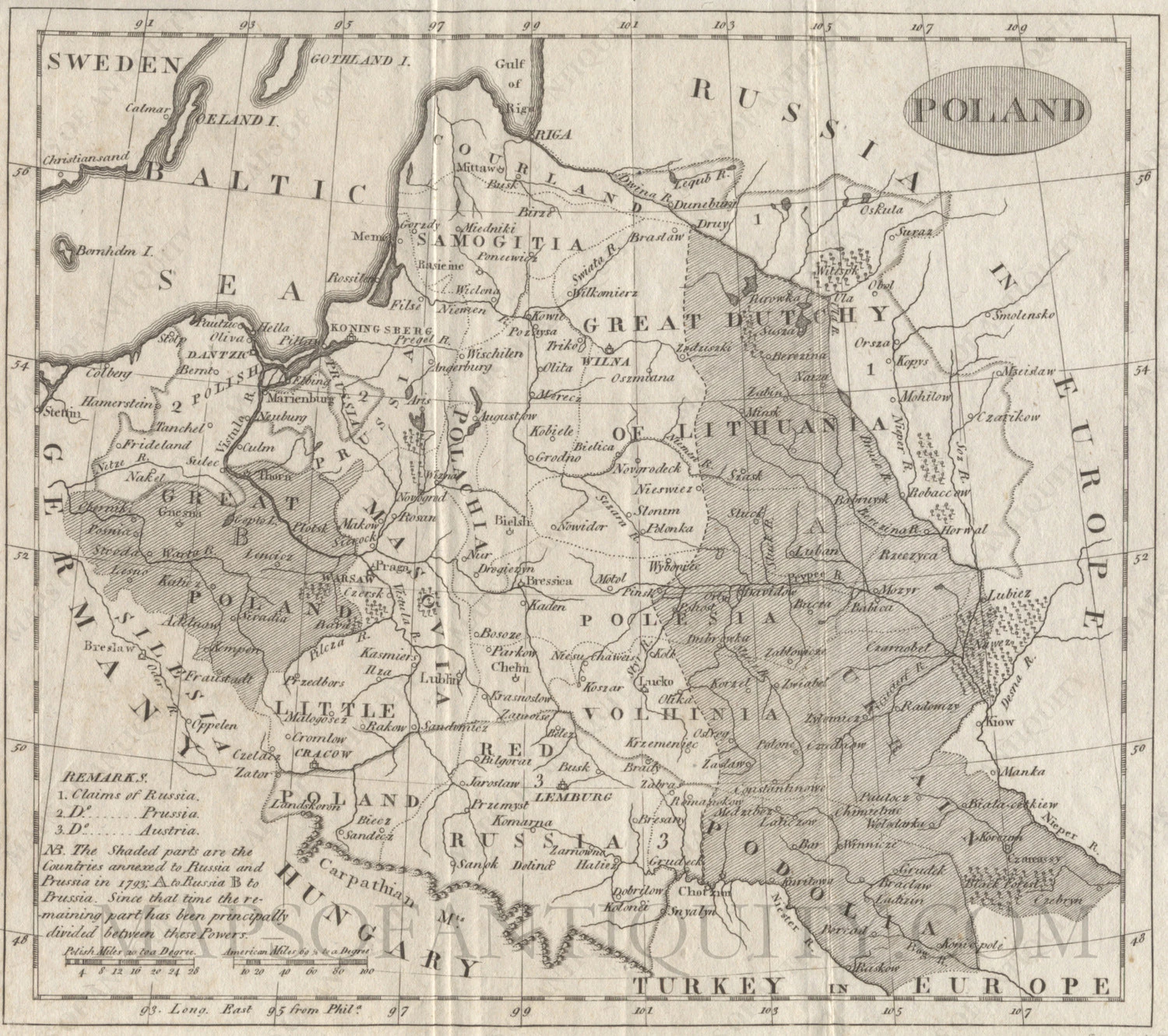 1799 - Poland - Antique Map – Maps of Antiquity
