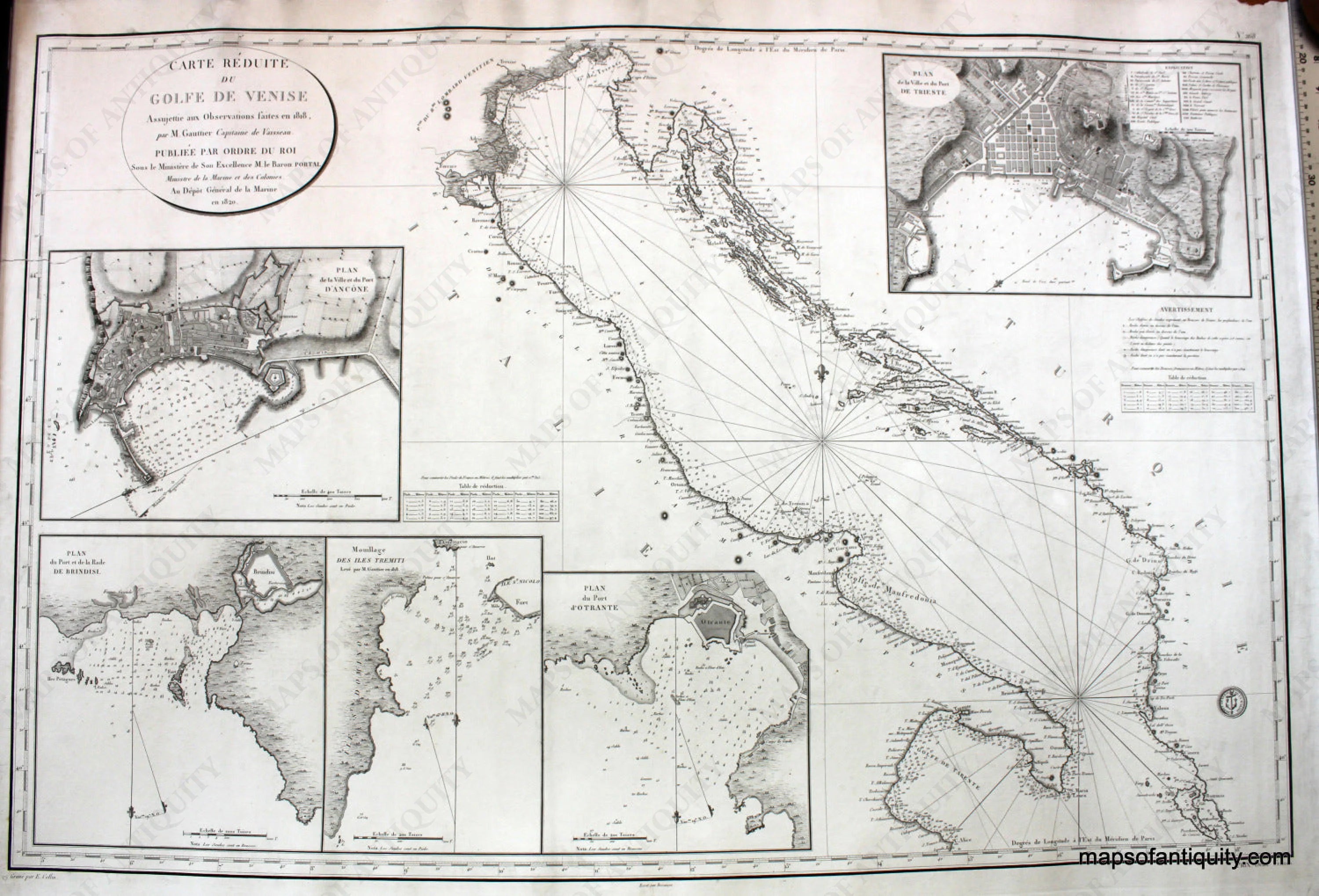 1820 - Gulf of Venice Italy - Antique Chart – Maps of Antiquity
