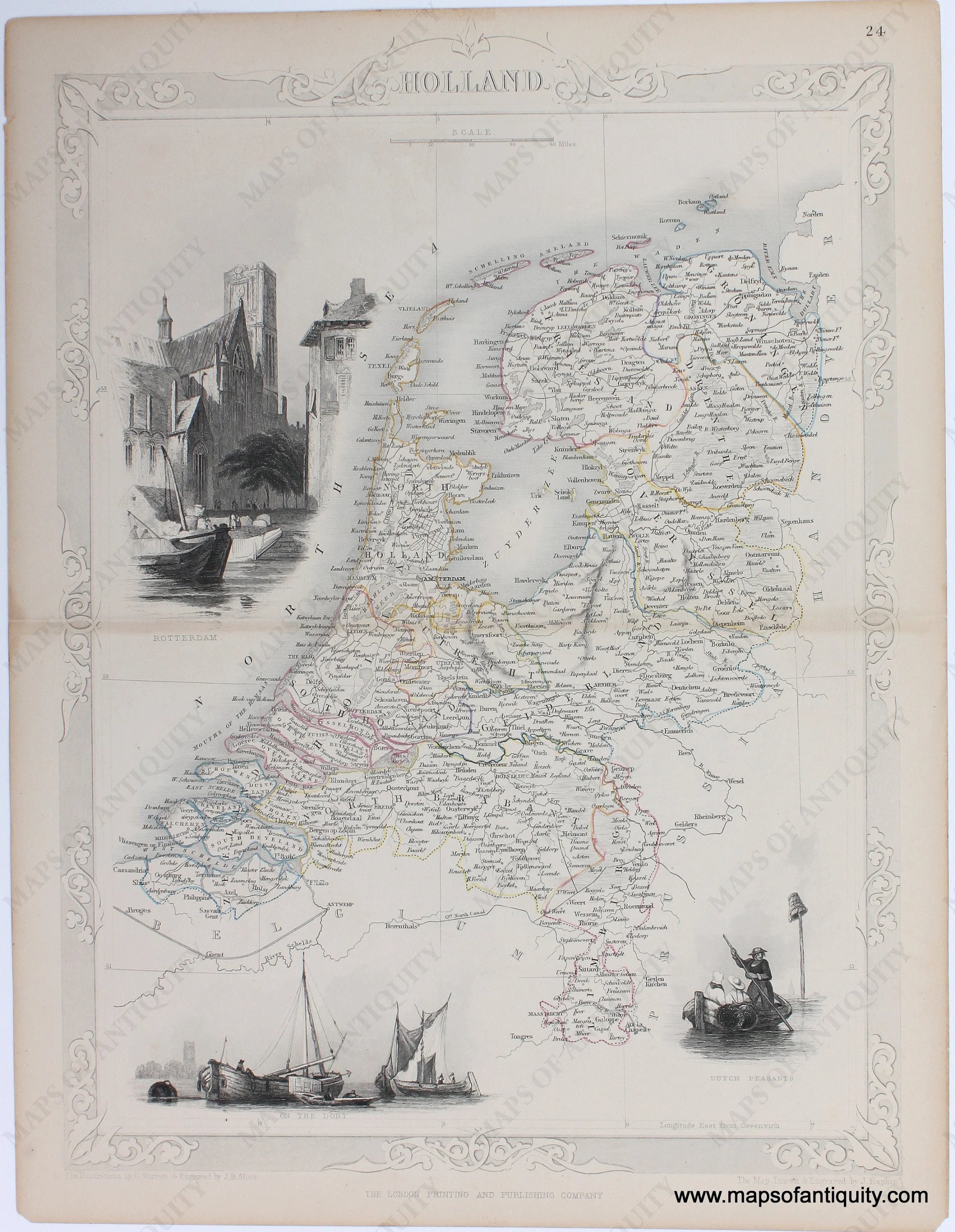1851 - Holland - Antique Map – Maps of Antiquity