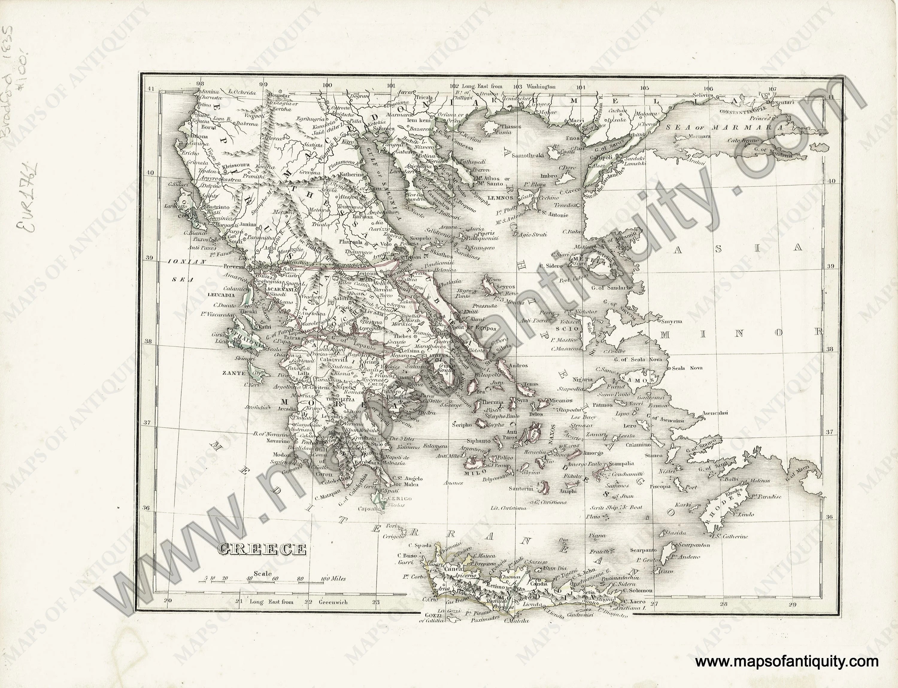 1835 - Greece - Antique Map – Maps of Antiquity