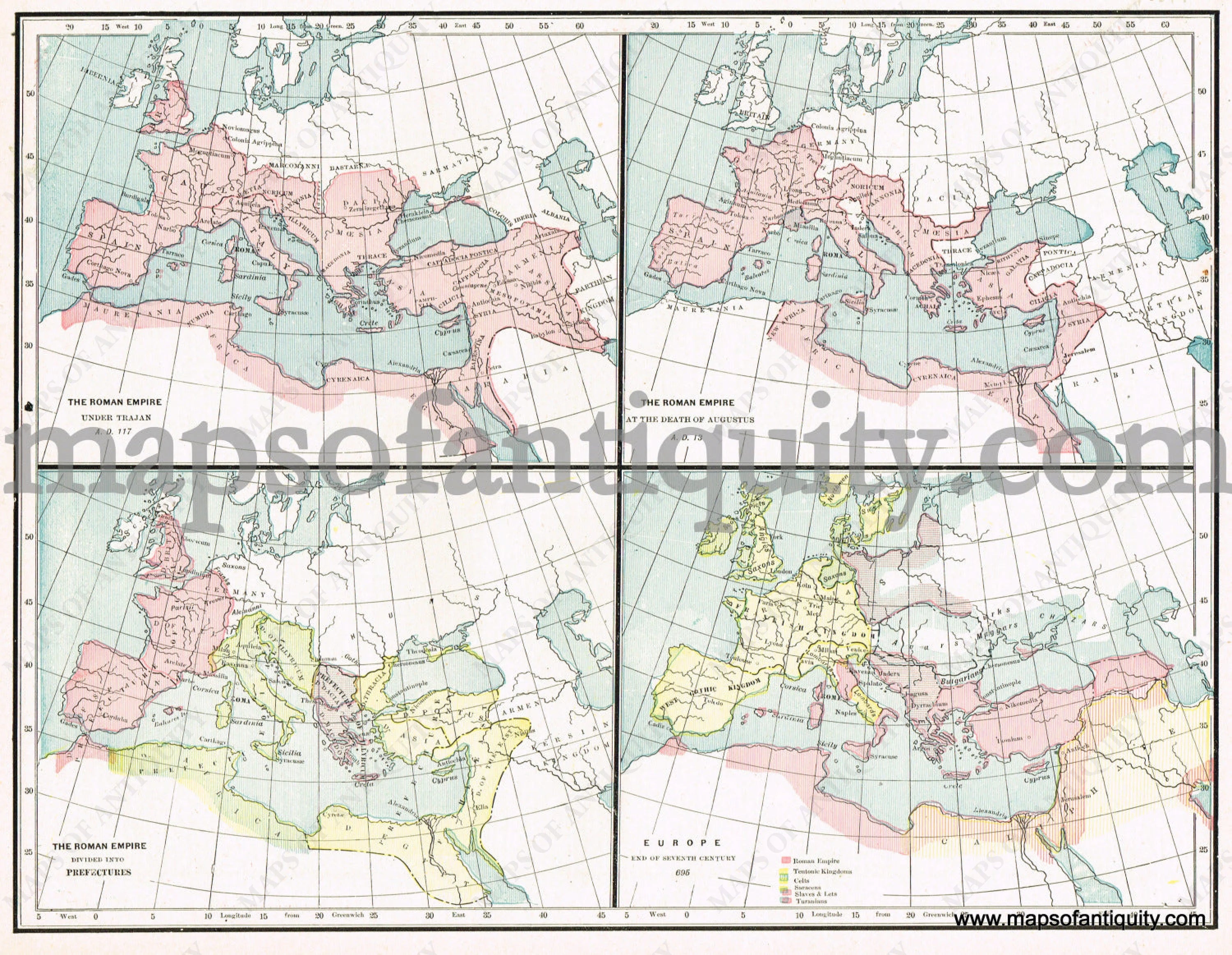 1894 - The Roman Empire Under Trajan, The Roman Empire at The Death of ...