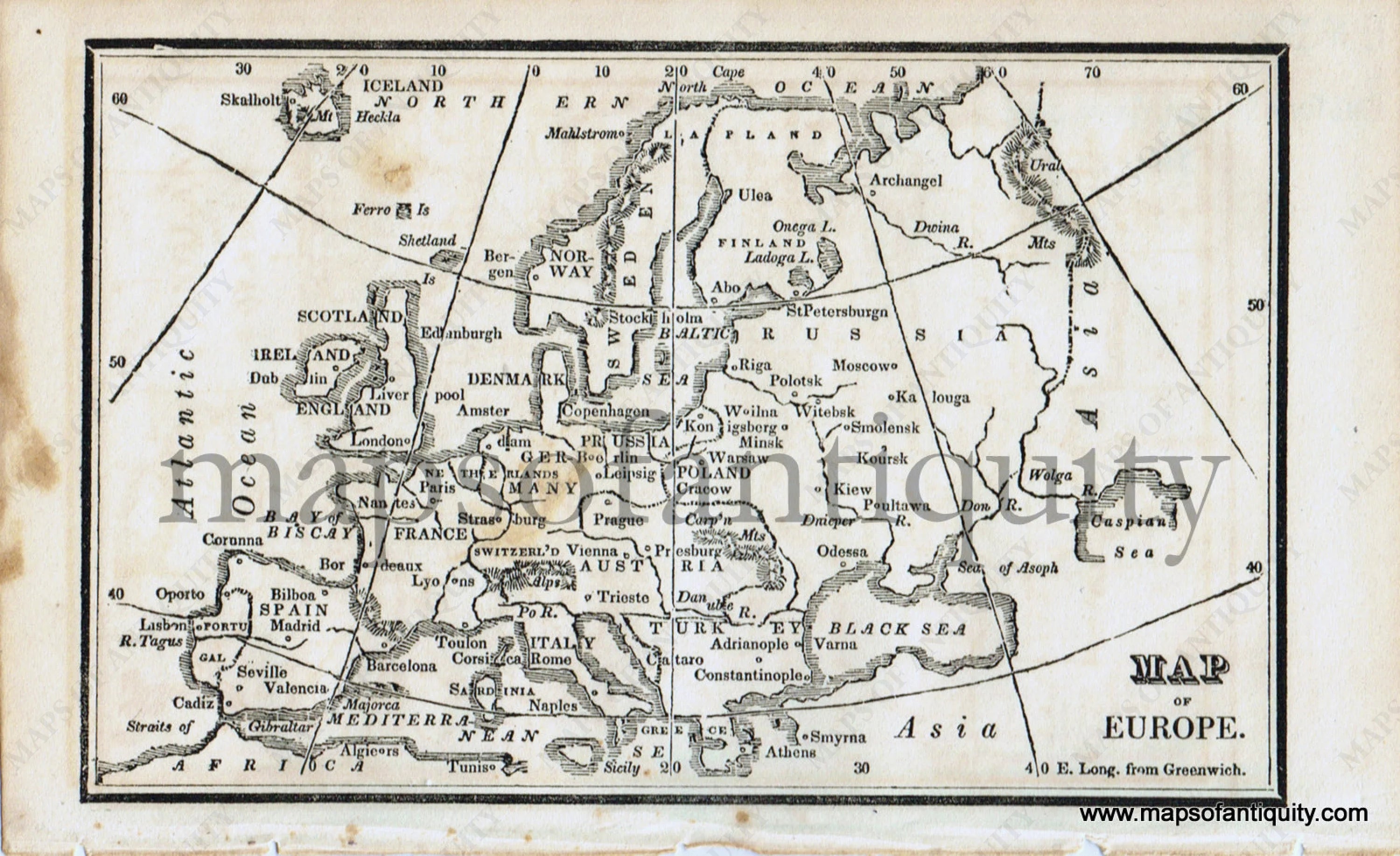 1830 - Map of Europe - Antique Map – Maps of Antiquity