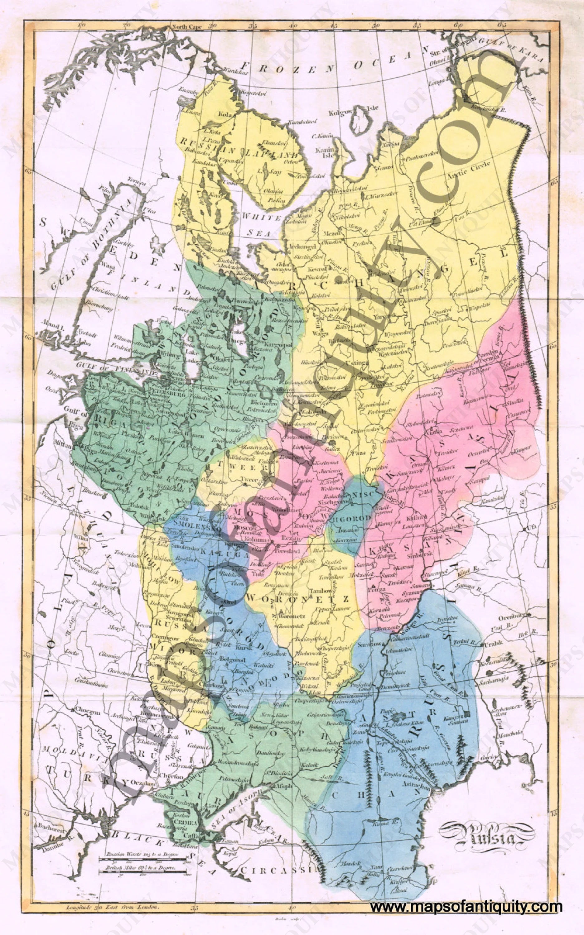 1815 - Rufsia (Russia) - Antique Map – Maps of Antiquity