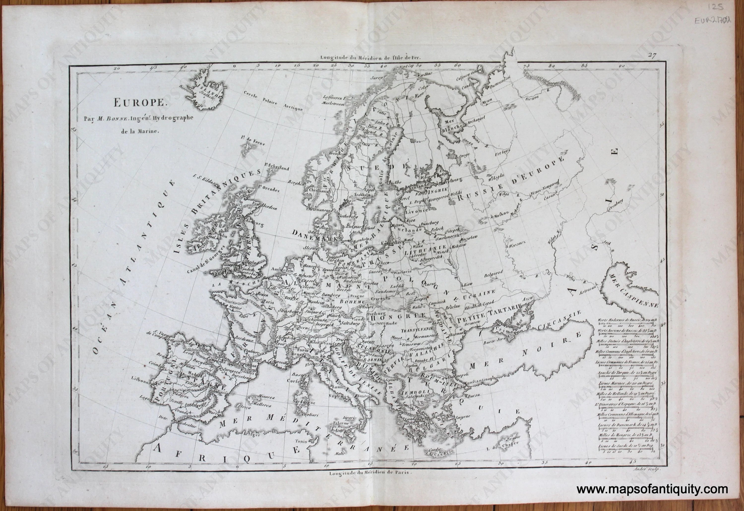 1787 - Europe - Antique Map – Maps of Antiquity