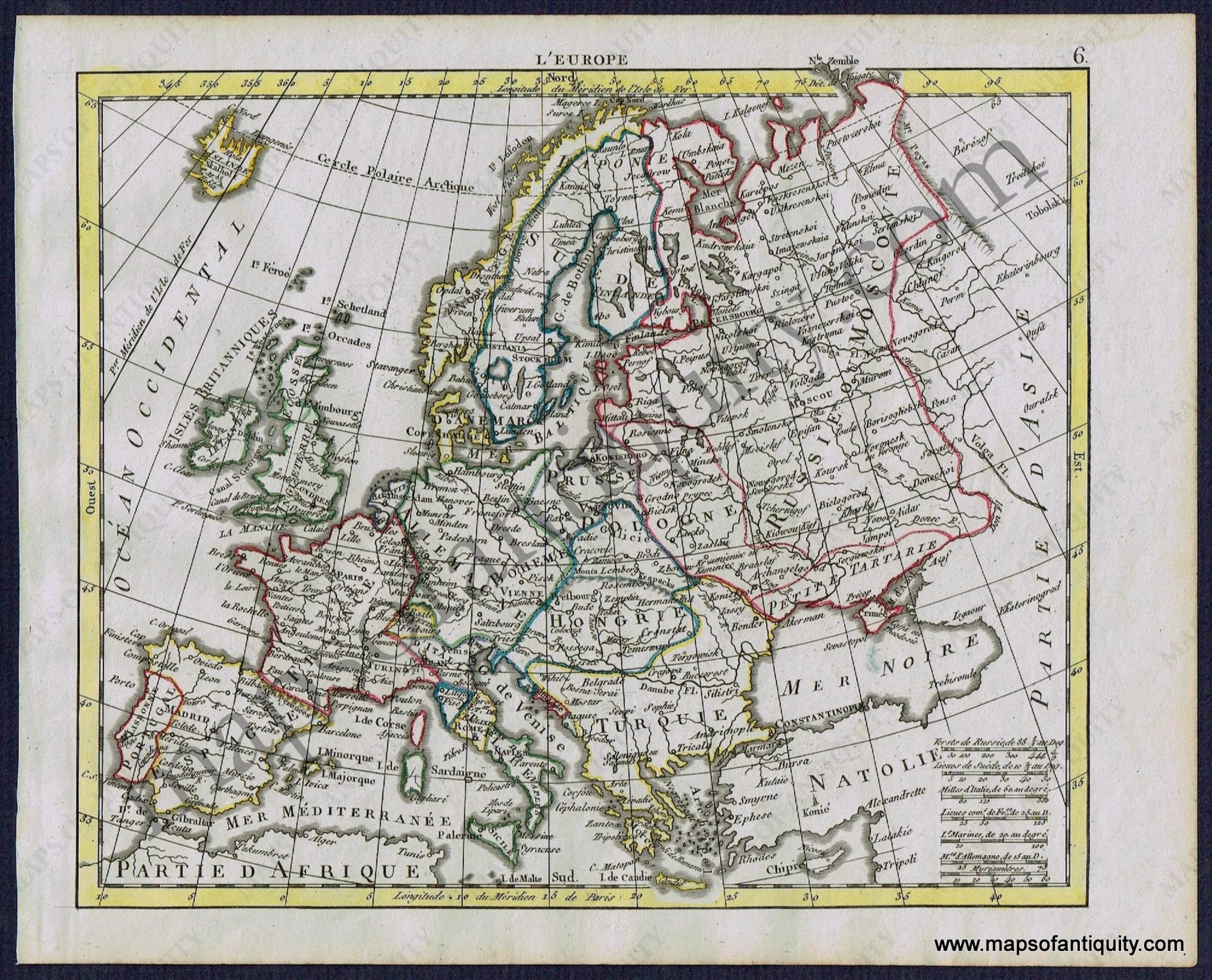 1806 - Europe - L'Europe - Antique Map – Maps of Antiquity