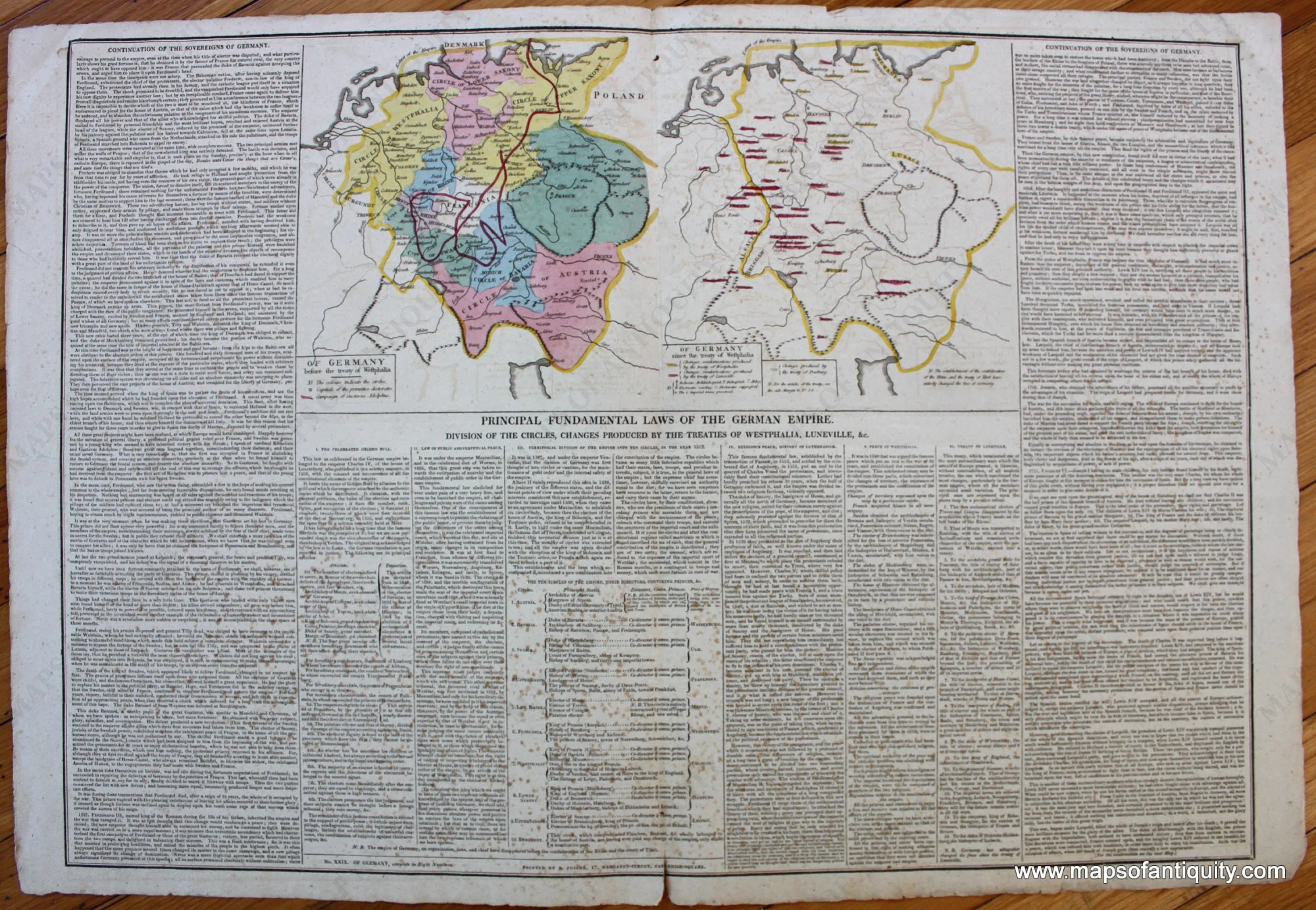 1800 - Of Germany Before and Since the Treaty of Westphalia & Principa ...