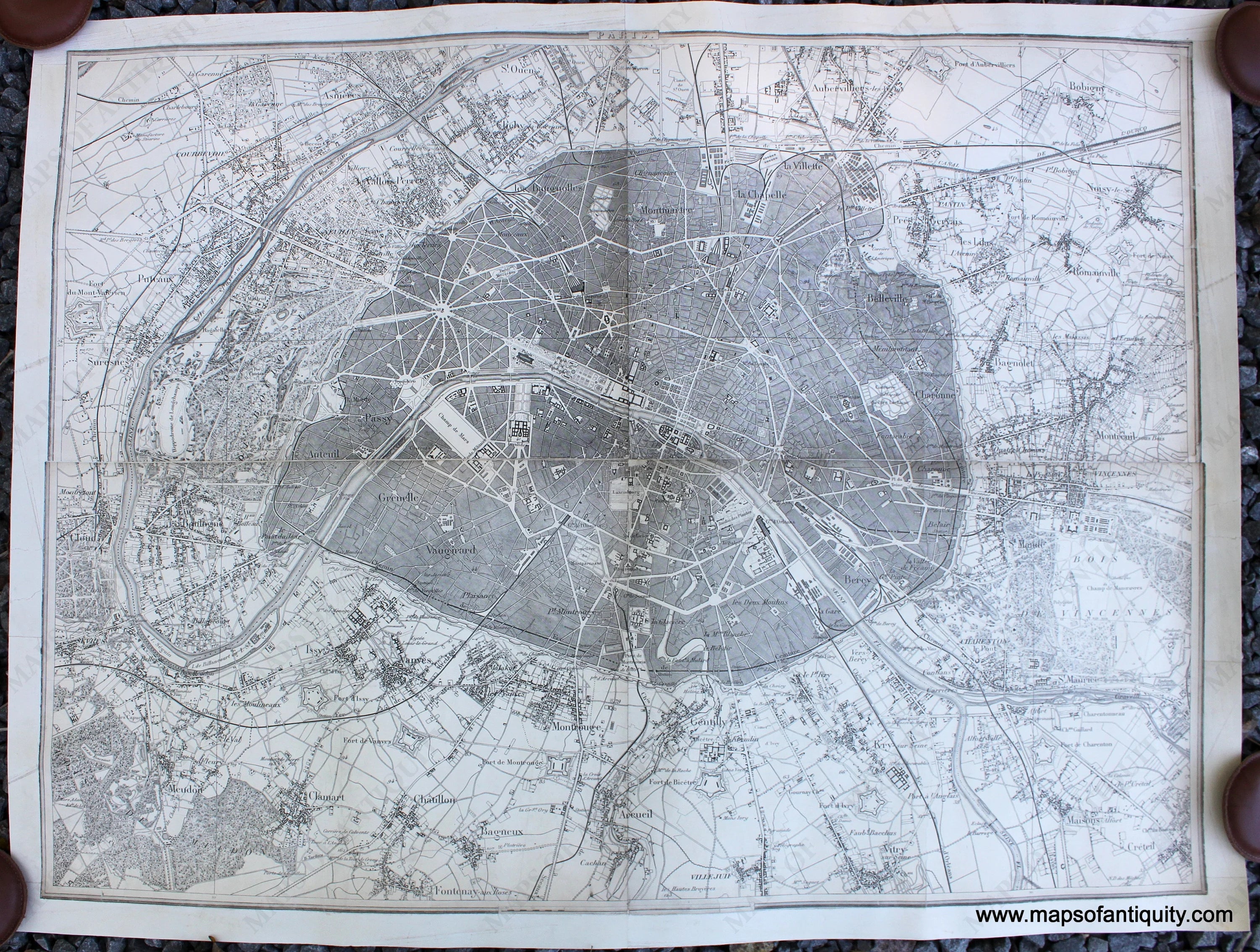 1870s-1880s - Paris - Antique Map – Maps of Antiquity