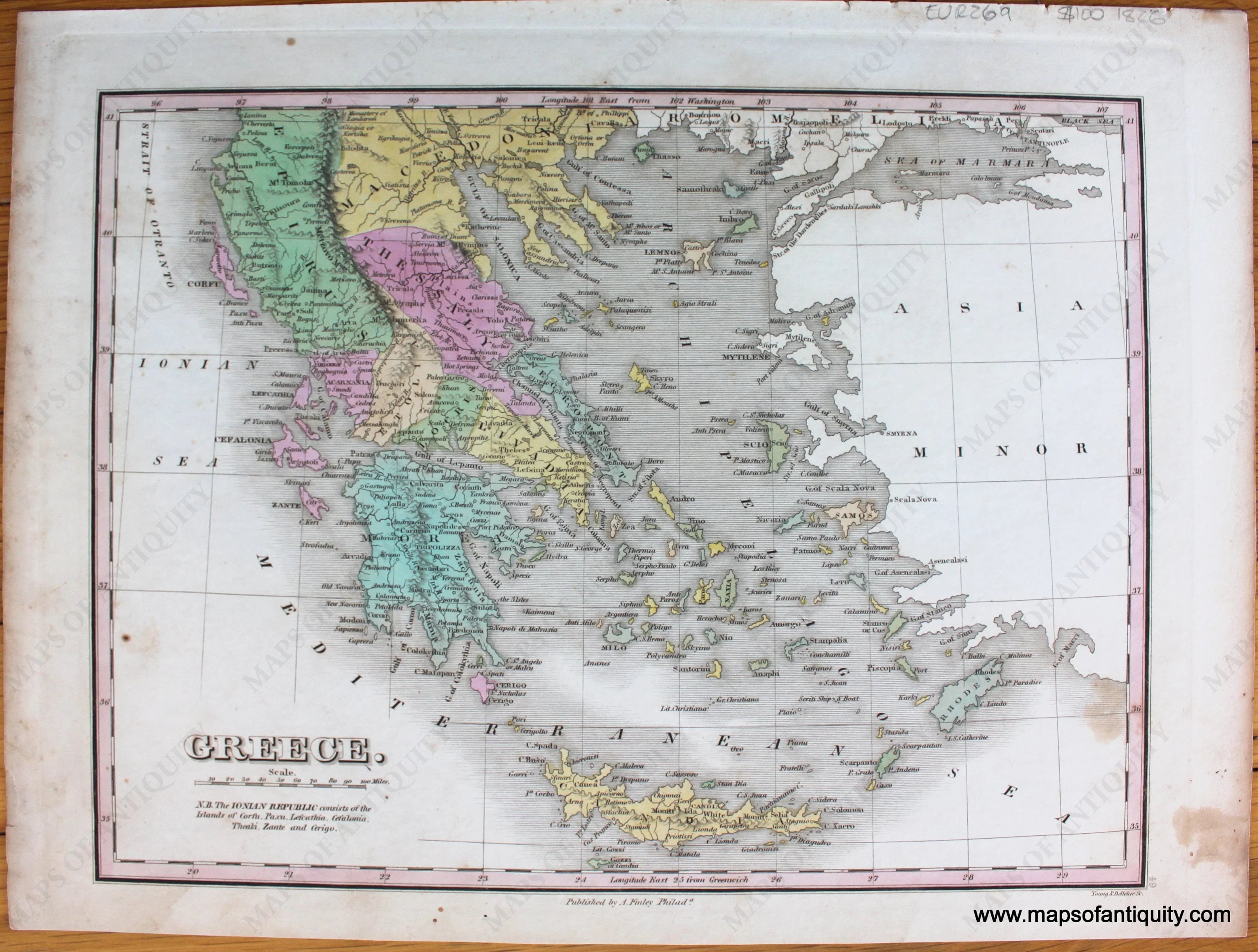 1826 - Greece. - Antique Map – Maps of Antiquity