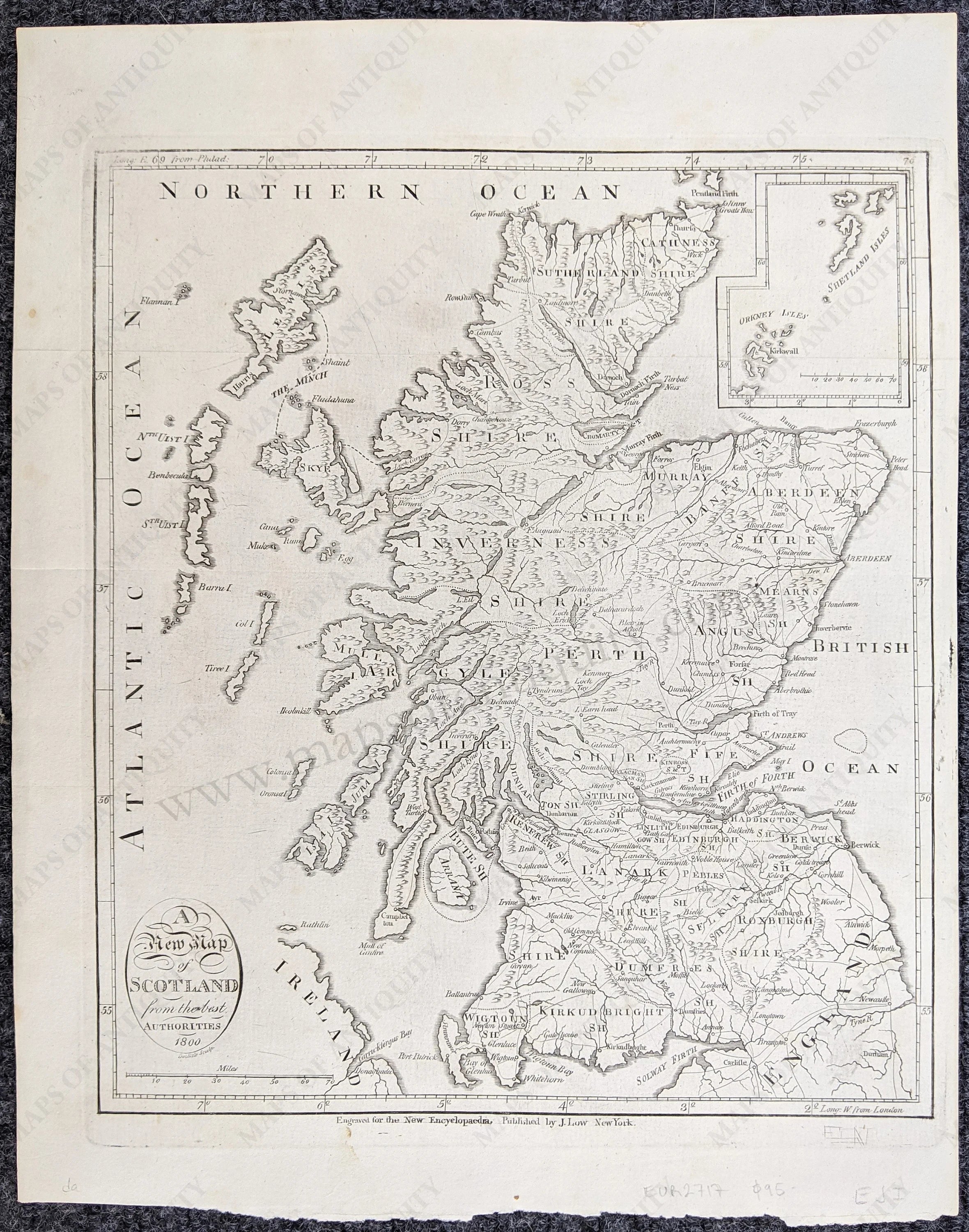 1800 - A New Map of Scotland from the best Authorities 1800 - Antique ...