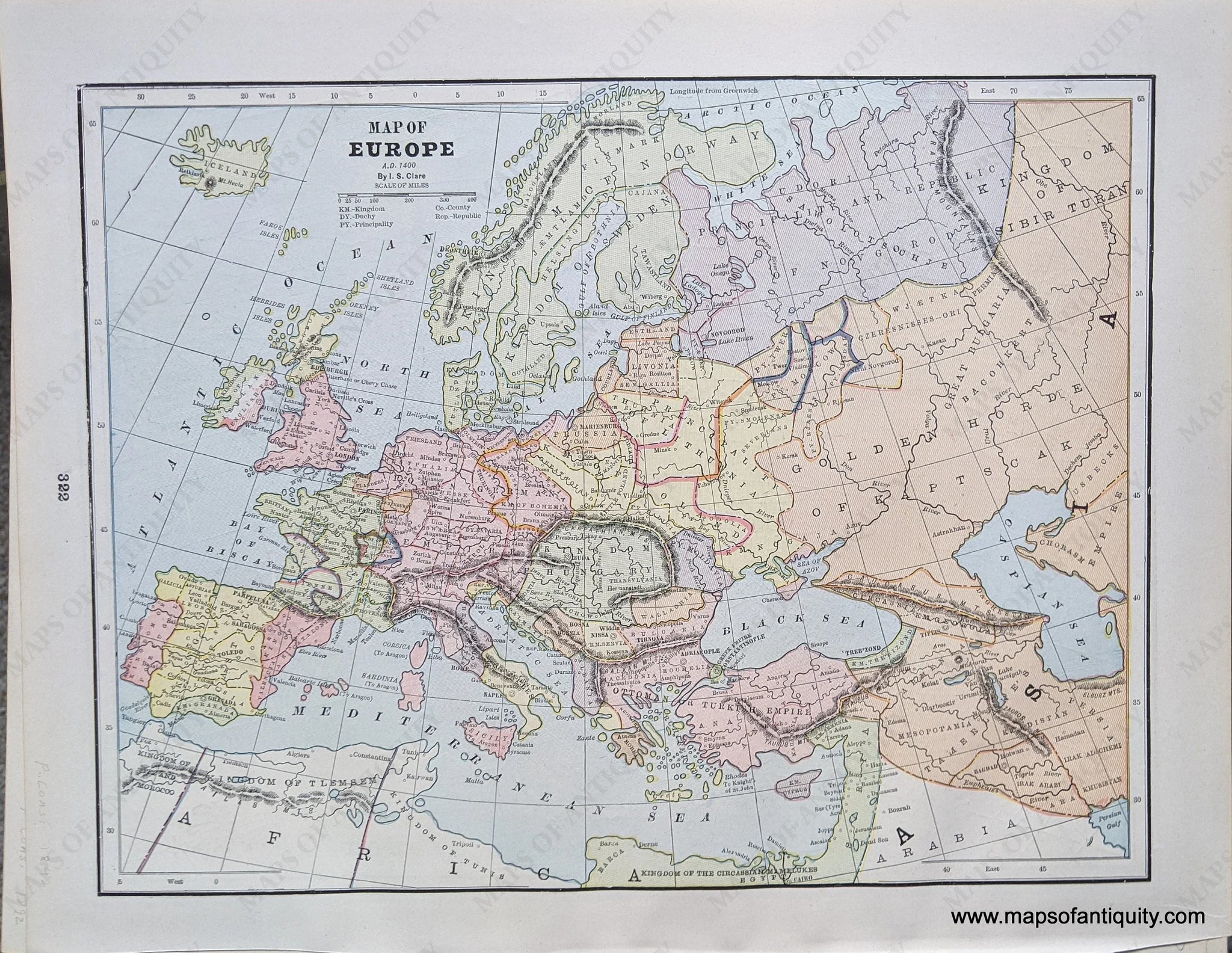A Map Of Europe In 1200 Europe Map Historical Maps European History