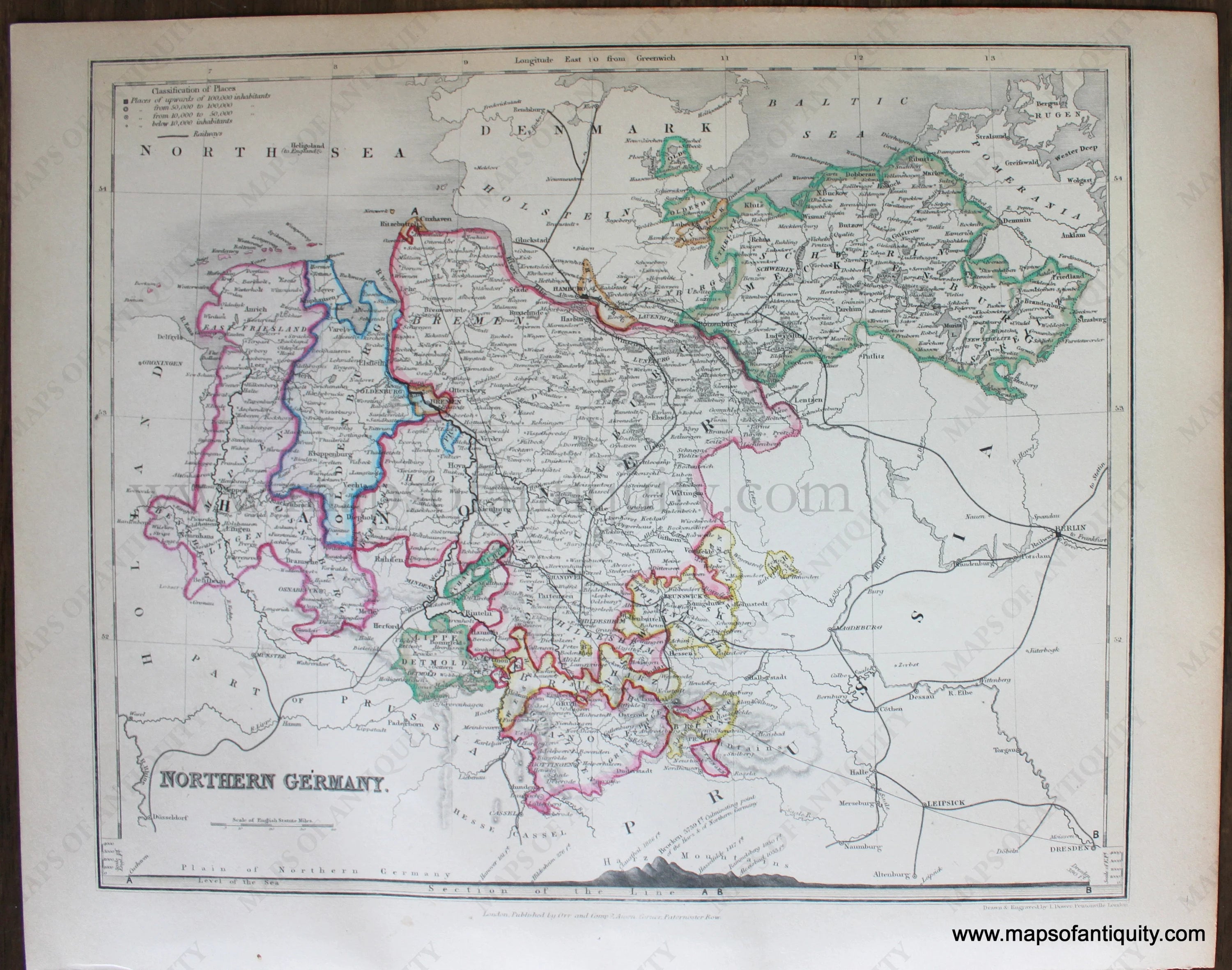 Germany Map 1850 Industry Naval Blockade (of Germany)