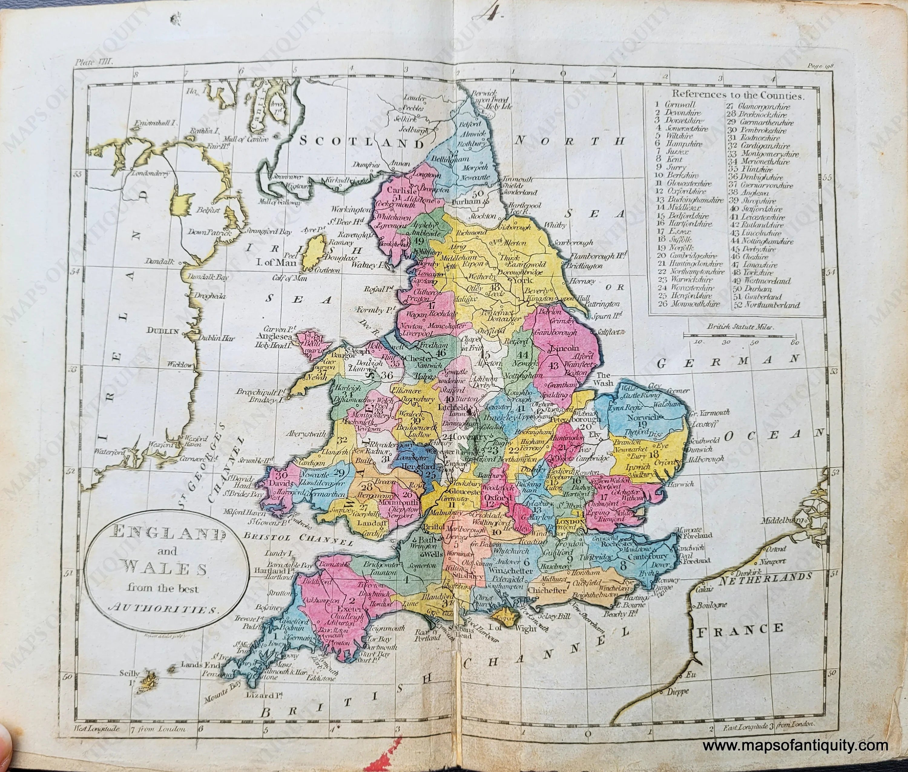 1800 - England and Wales from the best Authorities - Antique Map – Maps ...