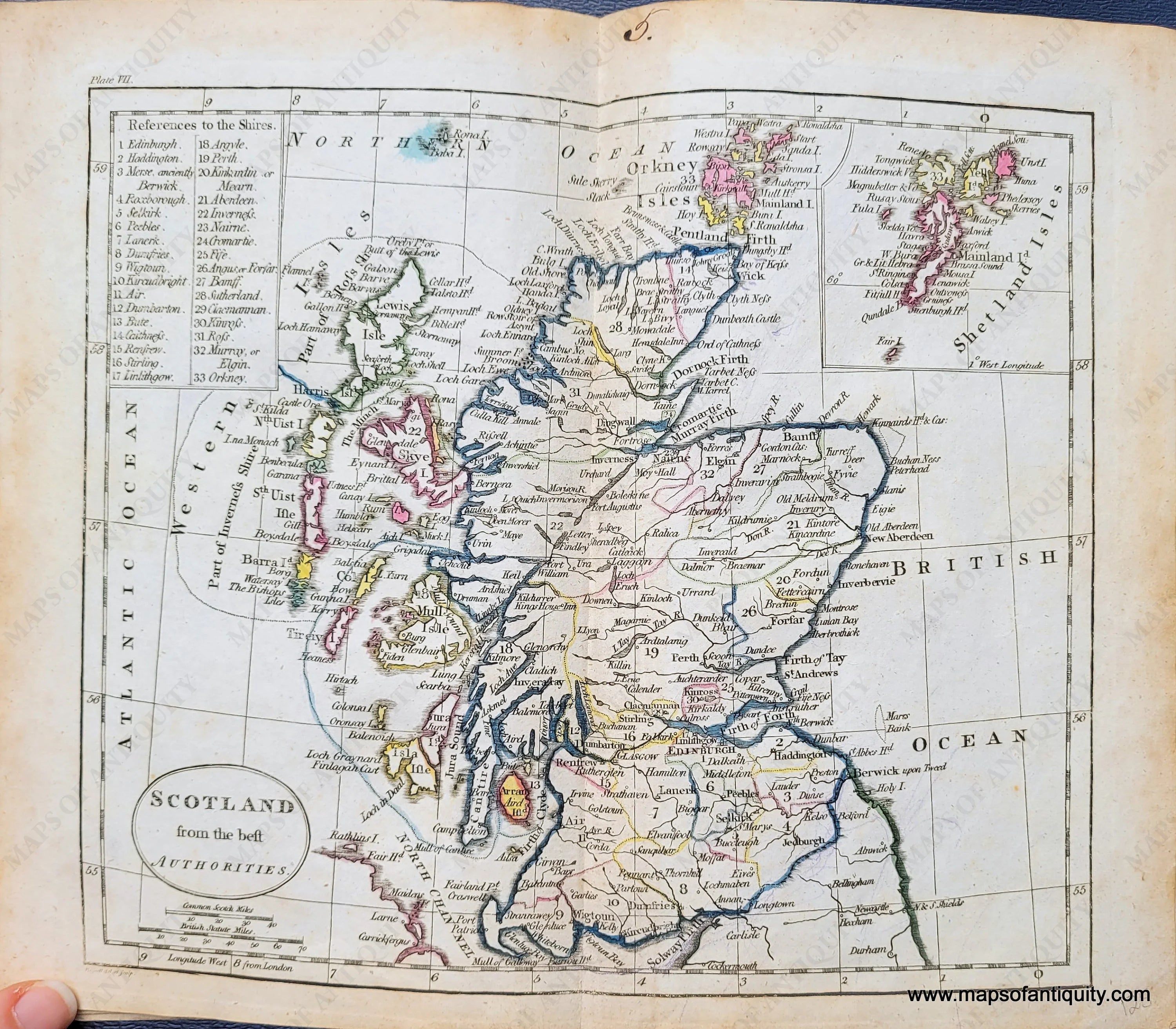 1800 - Scotland from the best Authorities - Antique Map – Maps of Antiquity