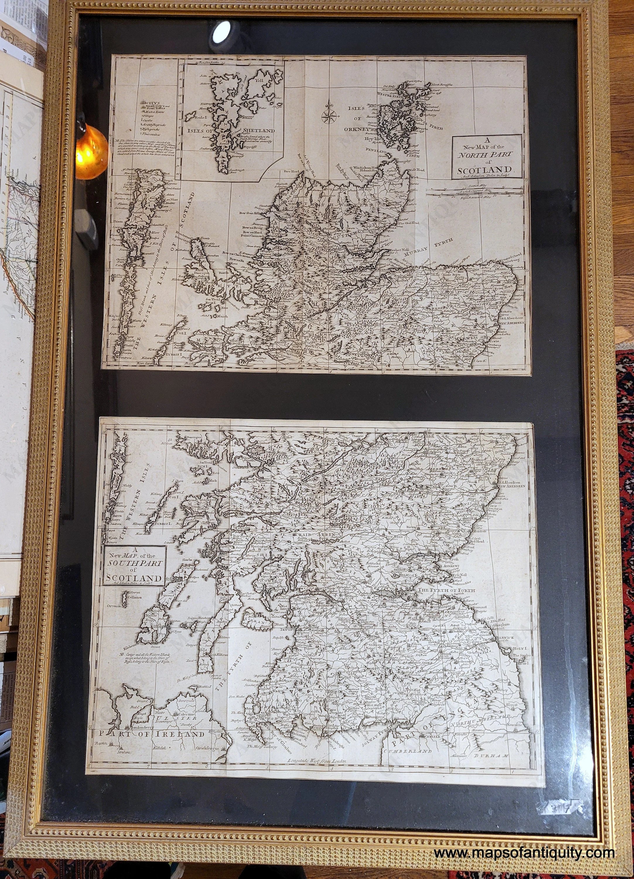 1753 - A New Map of the North Part of Scotland and A New Map of the So ...