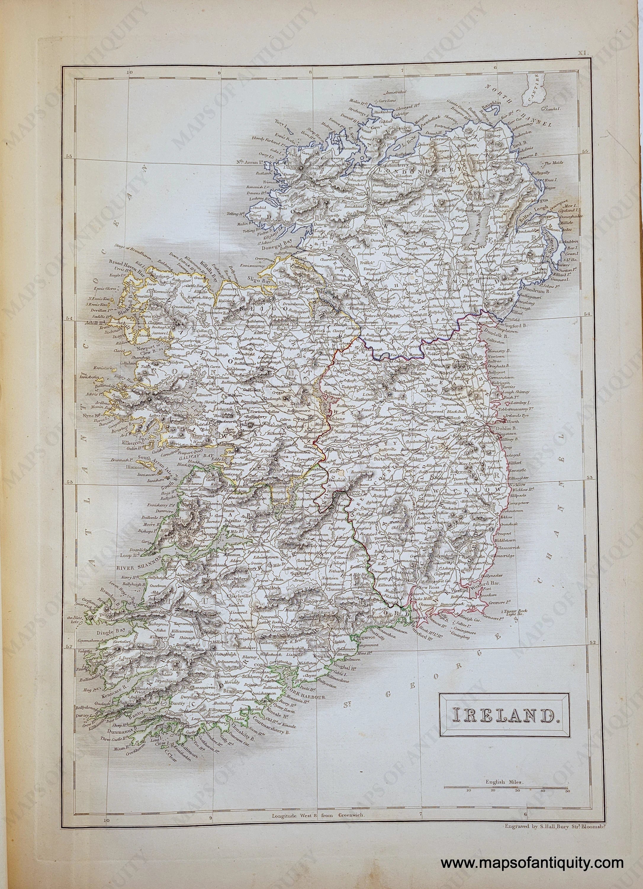 Antique Map Ireland 1841 – Maps of Antiquity