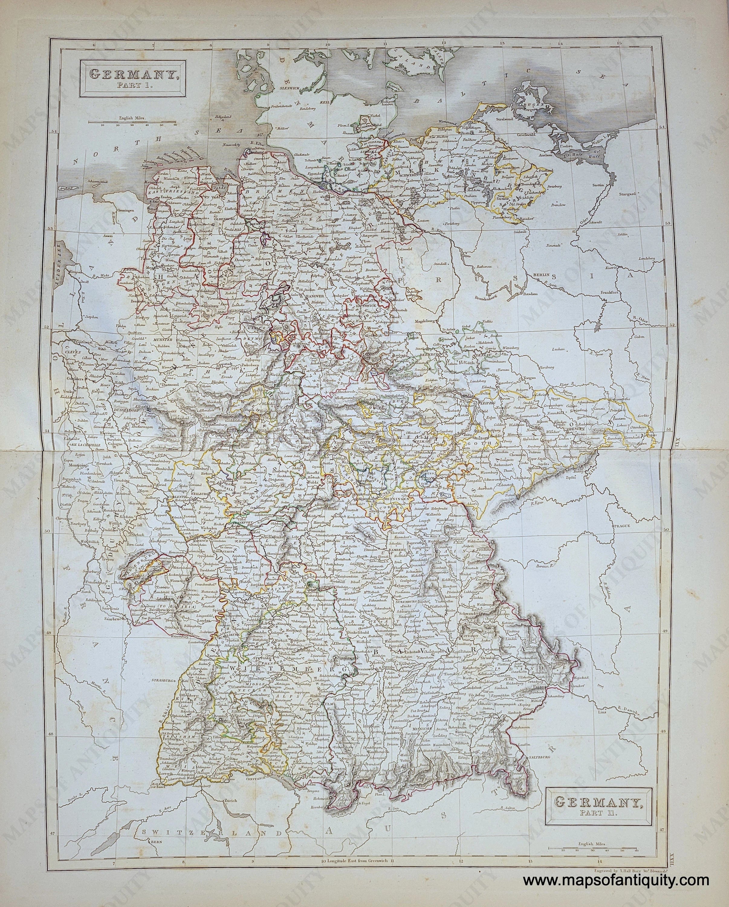 Antique Map Germany 1841 – Maps of Antiquity