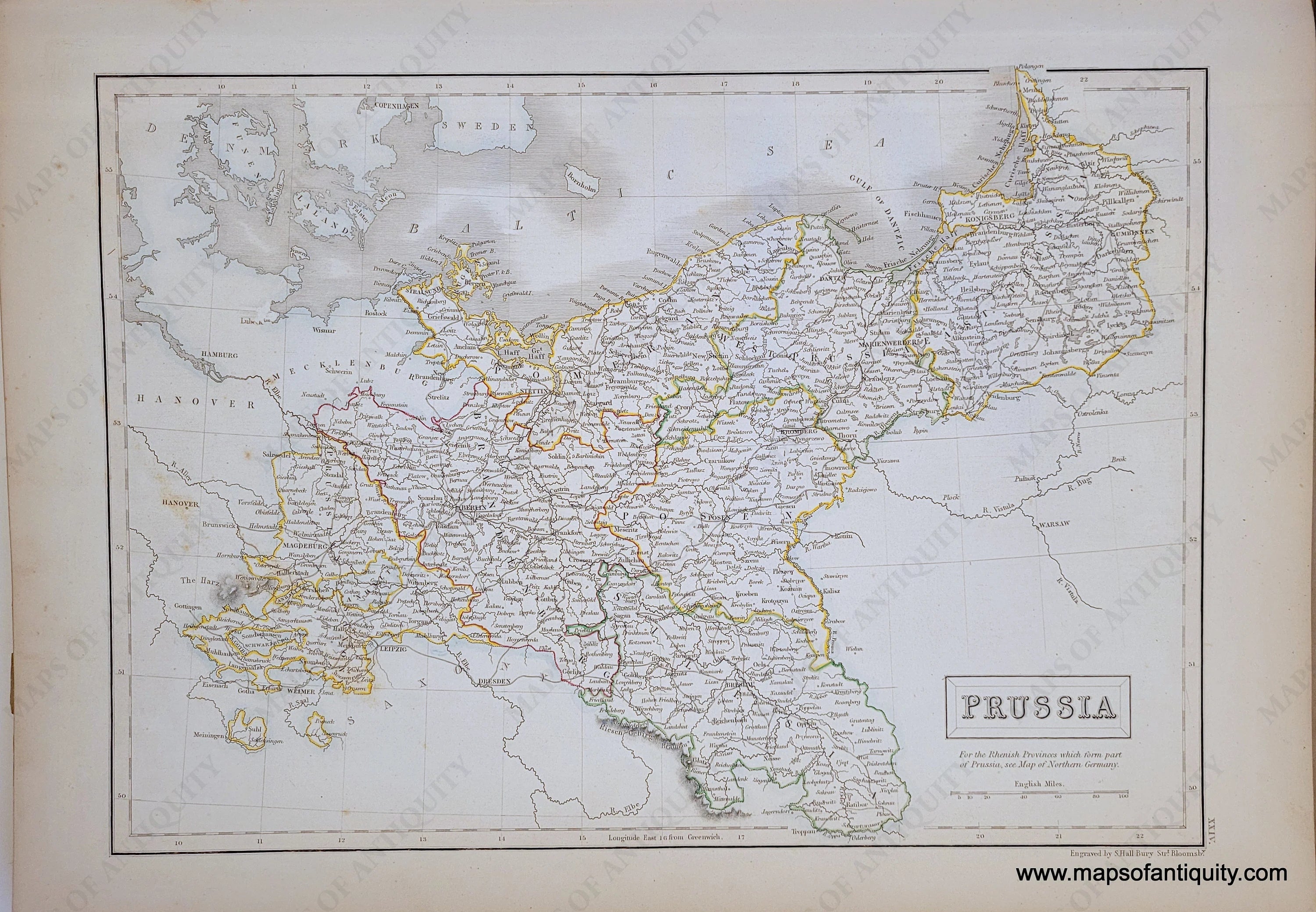 Antique Map Prussia 1841 – Maps of Antiquity