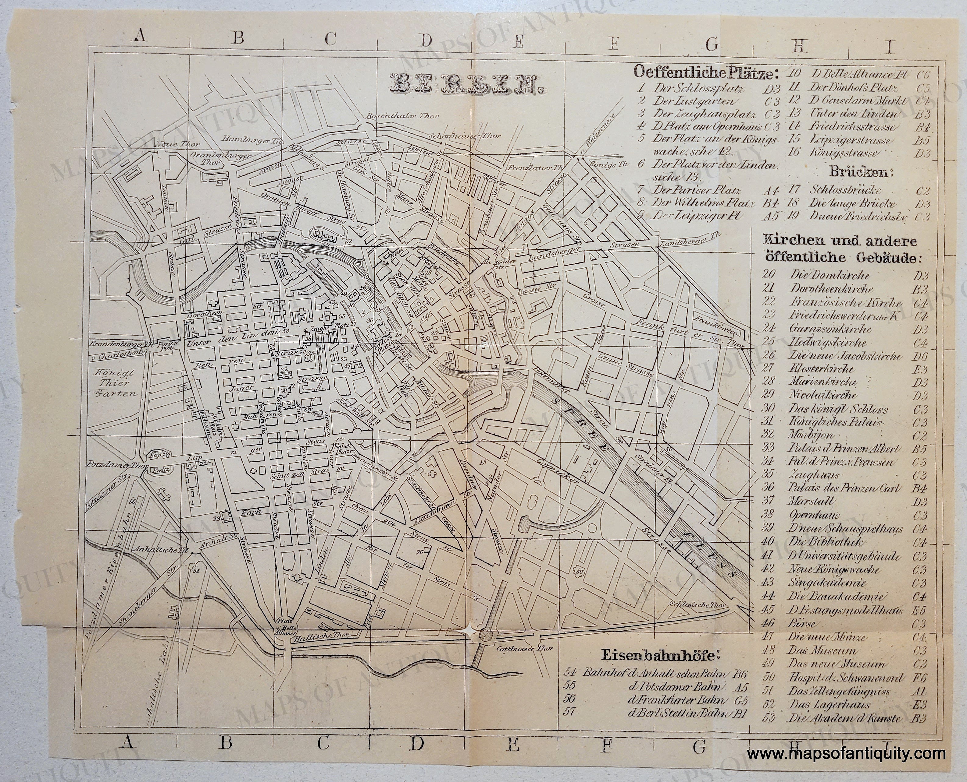 1895 Genuine Antique Map Muchen (Germany) – Maps of Antiquity