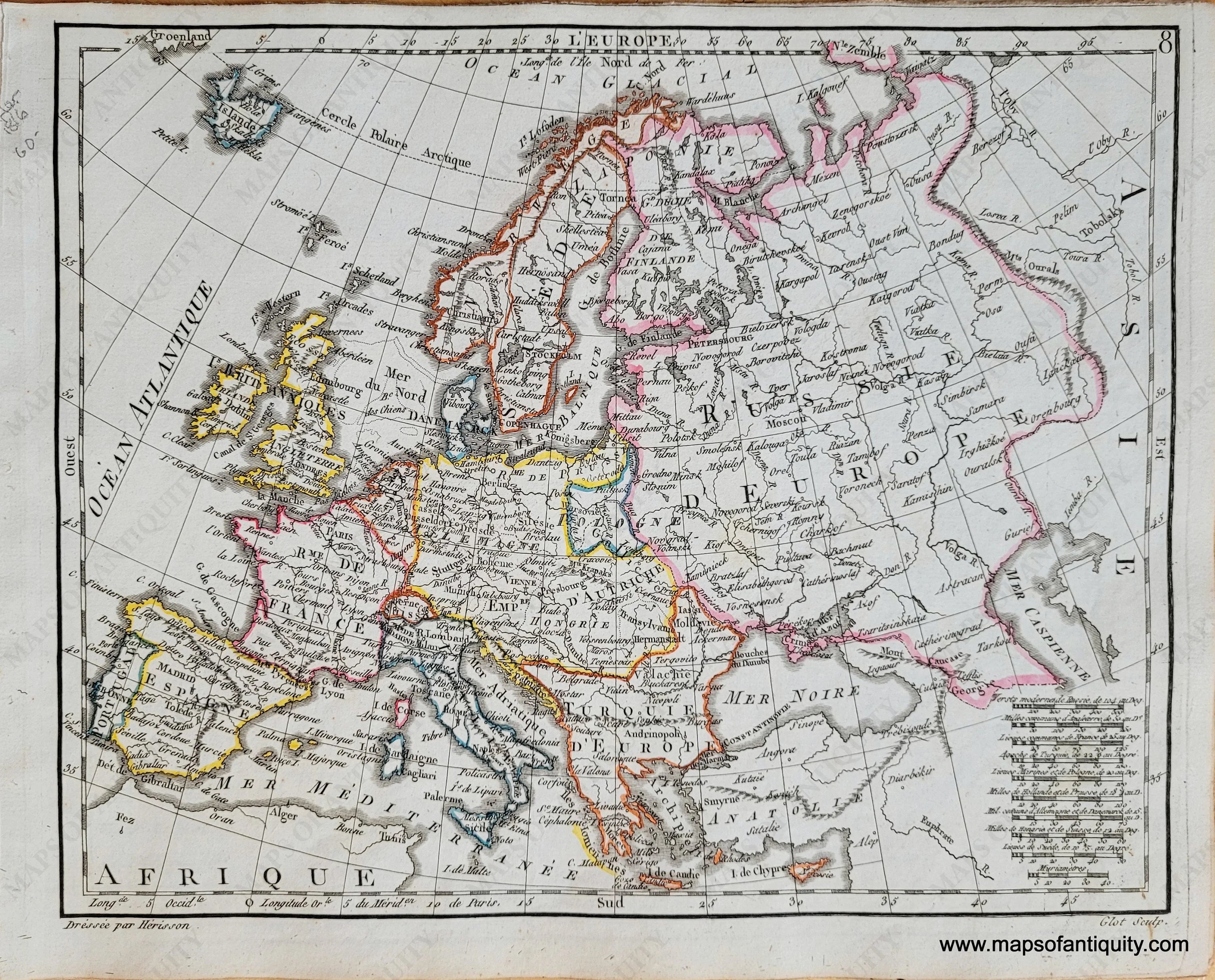 1816 Genuine Antique Map Europe - L'Europe – Maps of Antiquity