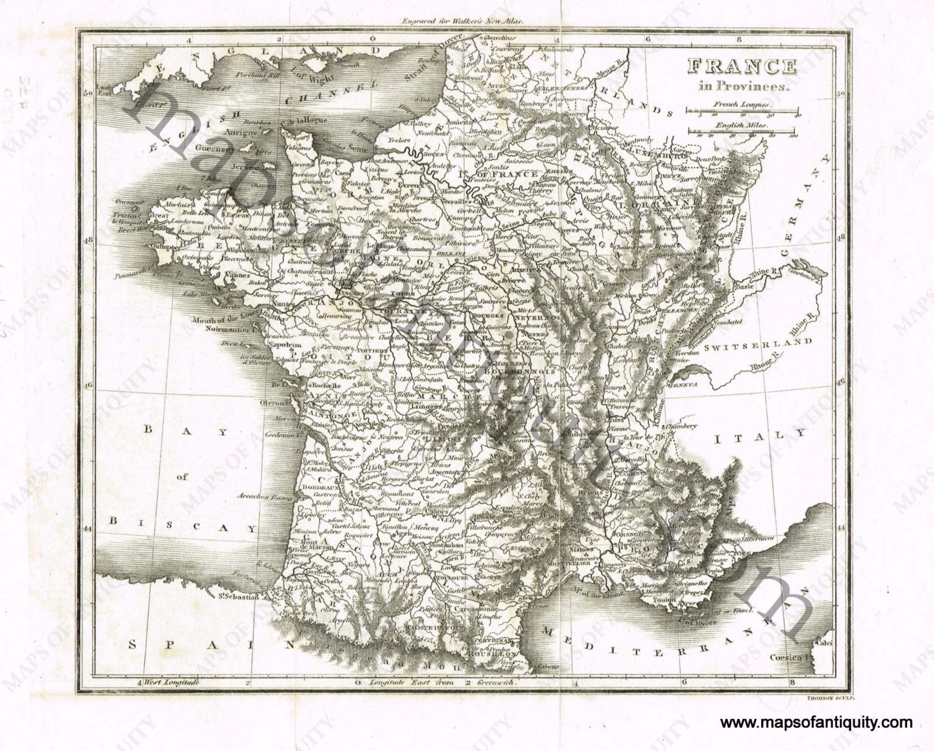 1800 - France. - Antique Map – Maps of Antiquity