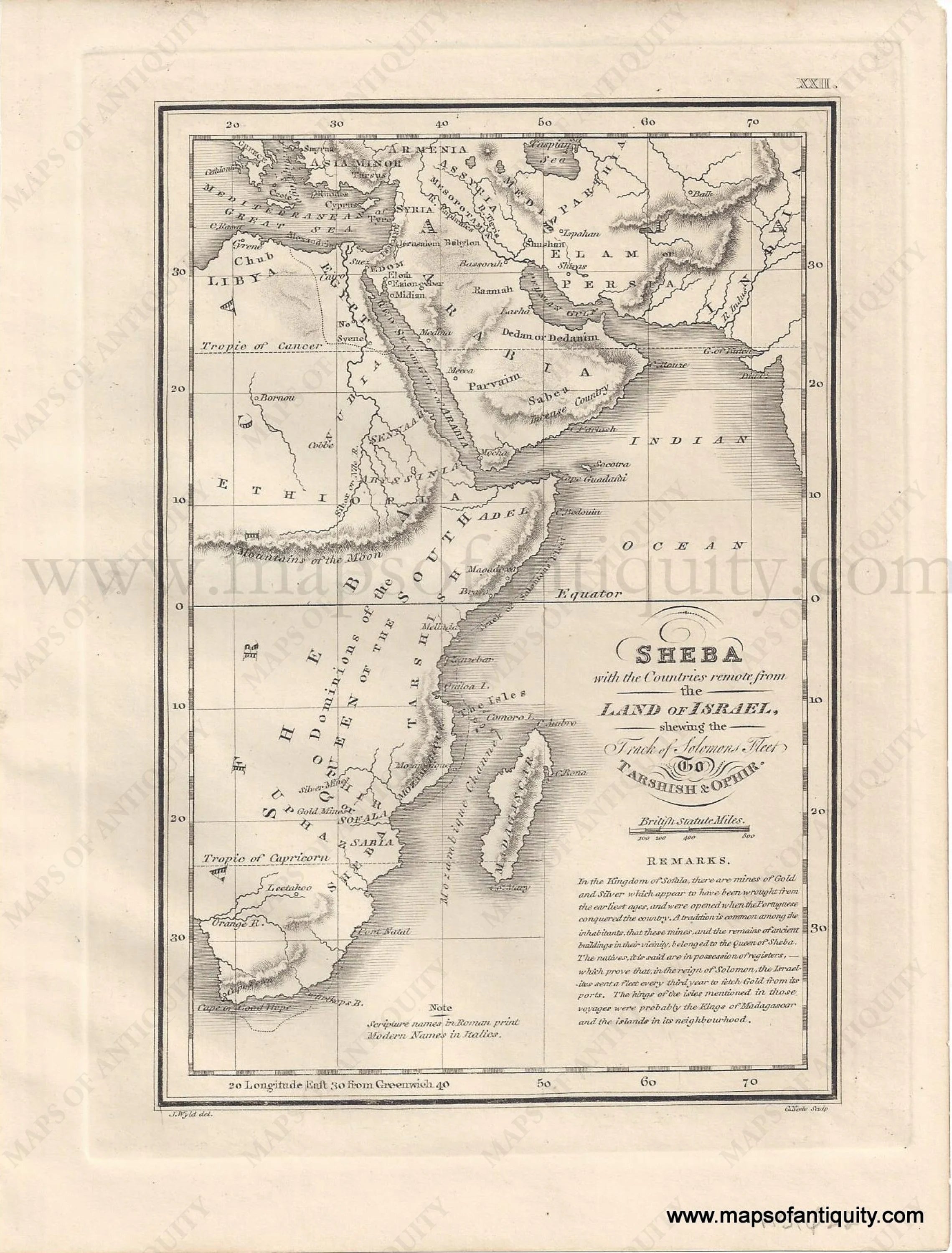 1823 - Sheba, with the Countries remote from the Land of Israel, showi ...