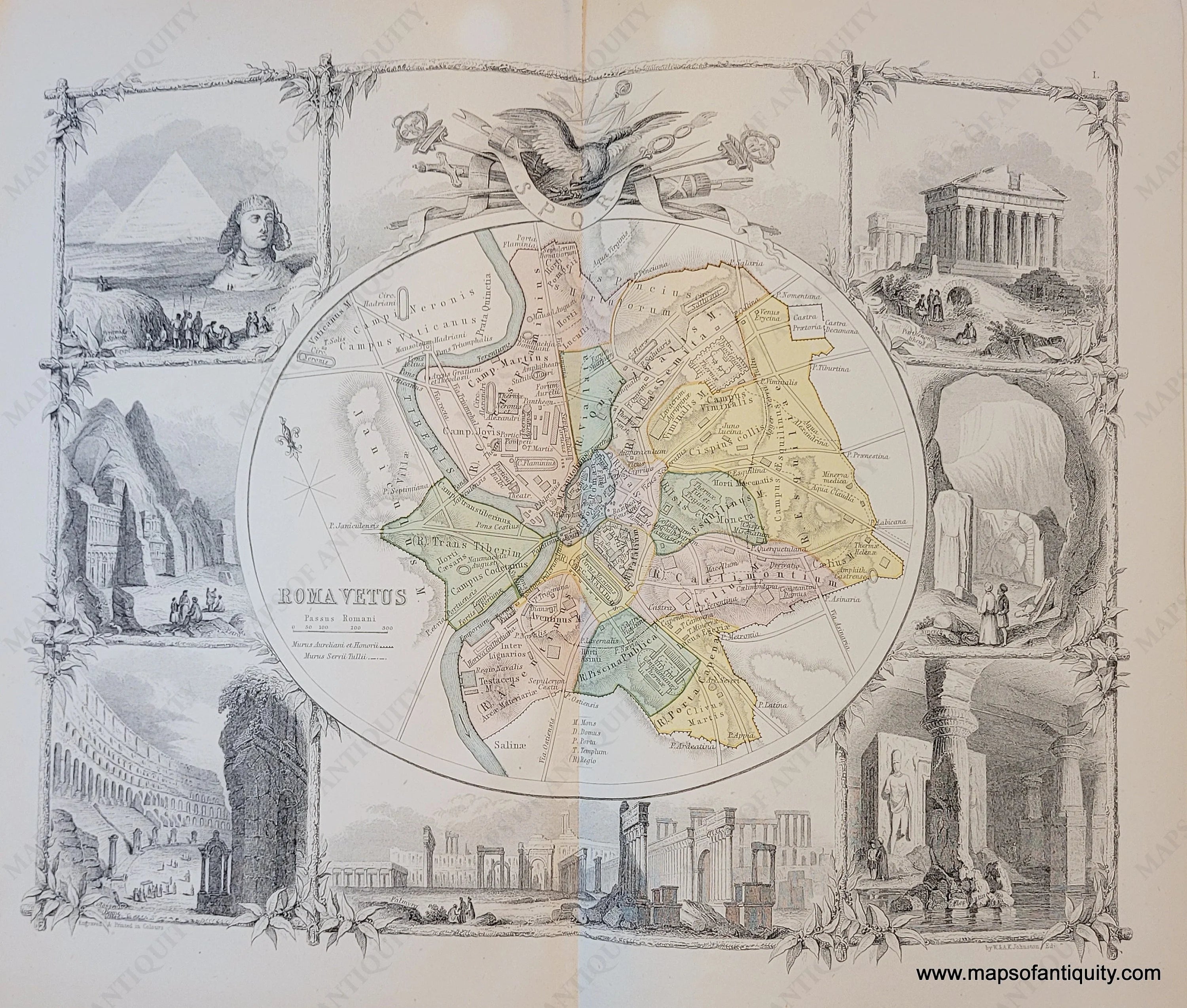 Old Map City Plan Of Rome Roma Italia 1910 Old Map City Maps