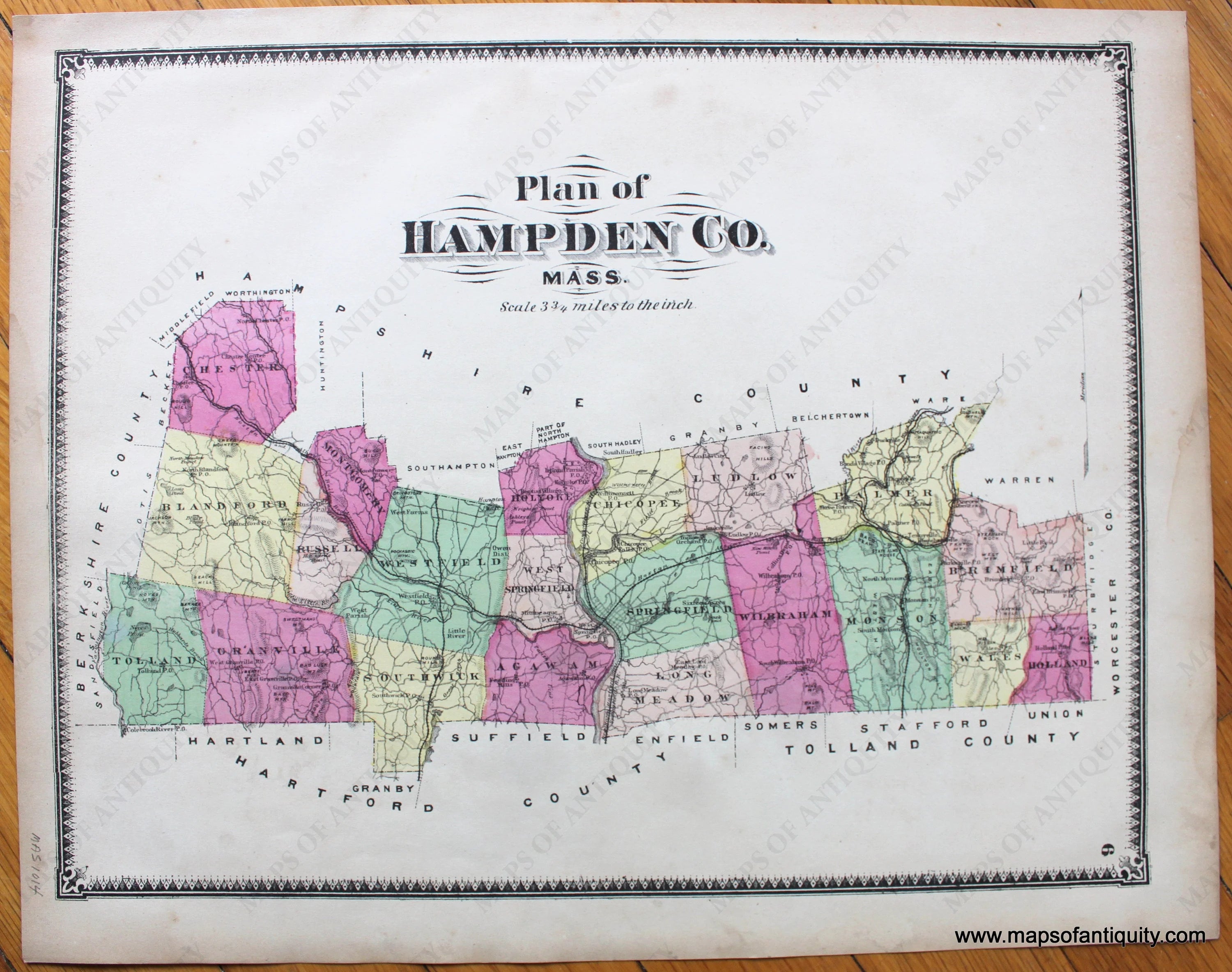 1870 - Plan of Hampden County, Mass. p. 6 (MA) - Antique Map – Maps of ...