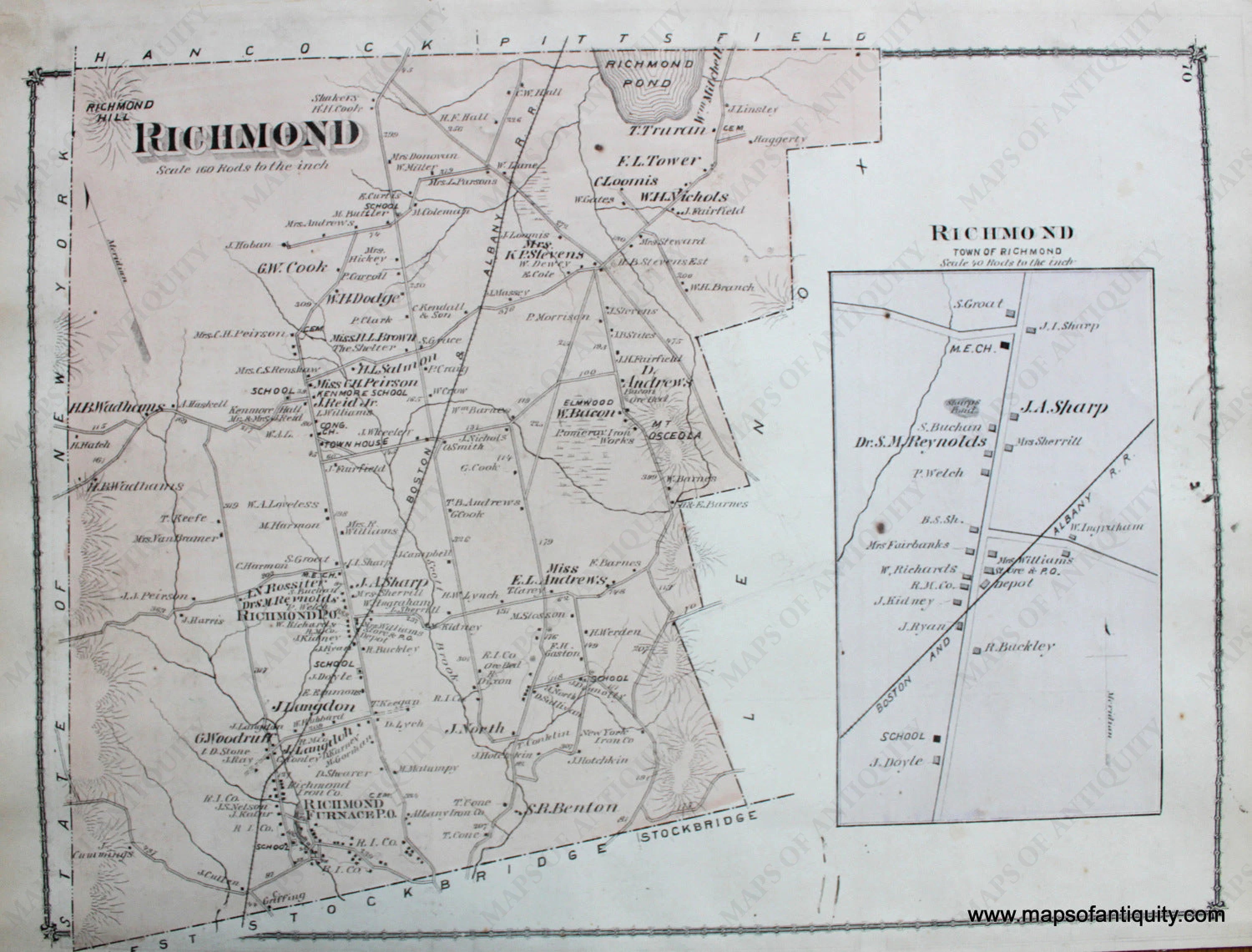 1876 - Richmond p. 70 (MA) - Antique Map – Maps of Antiquity
