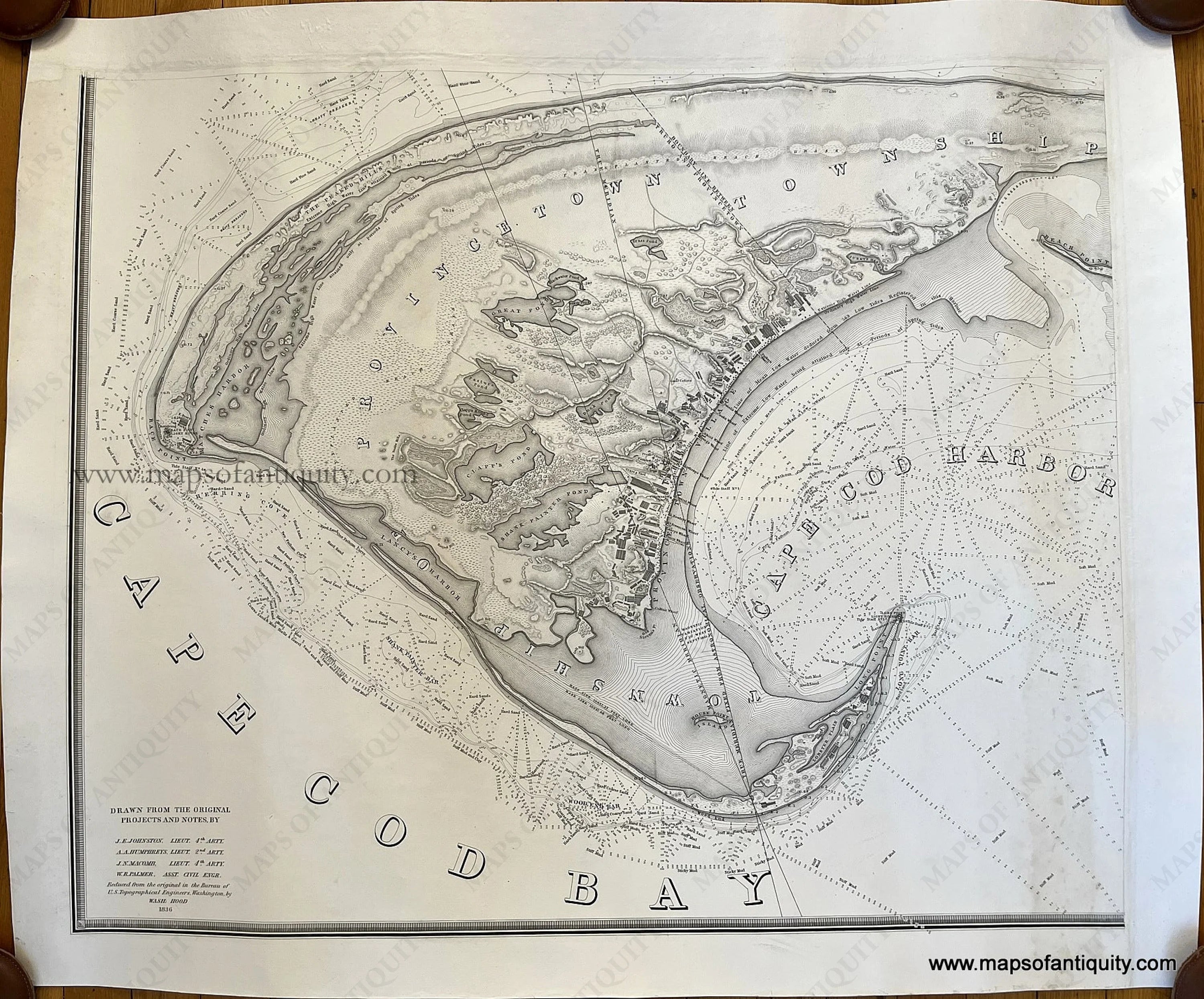 1836 - A Map of the Extremity of Cape Cod - Provincetown Sheet Only ...