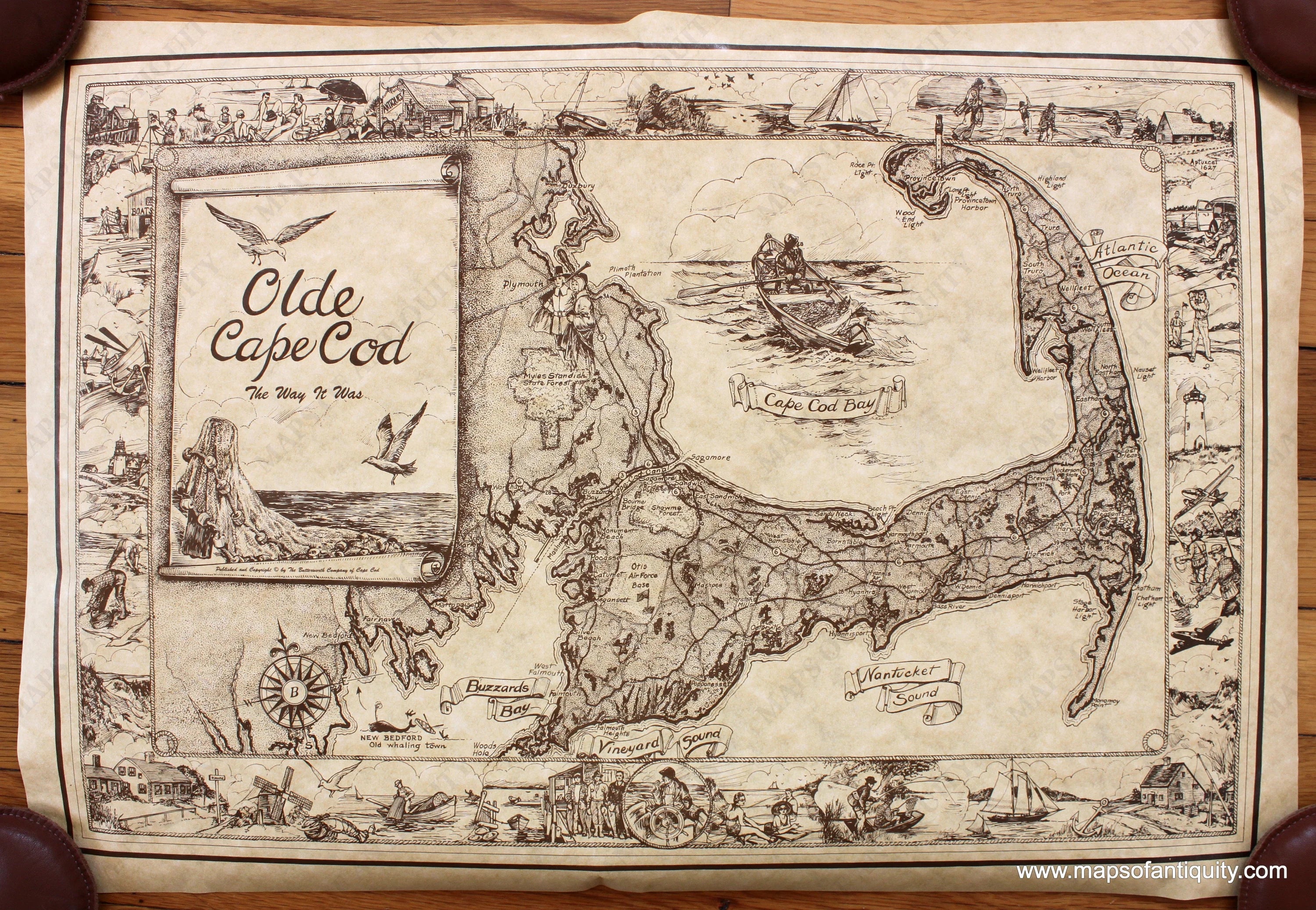 1950s or 1960s - Olde Cape Cod The Way It Was - Antique – Maps of Antiquity