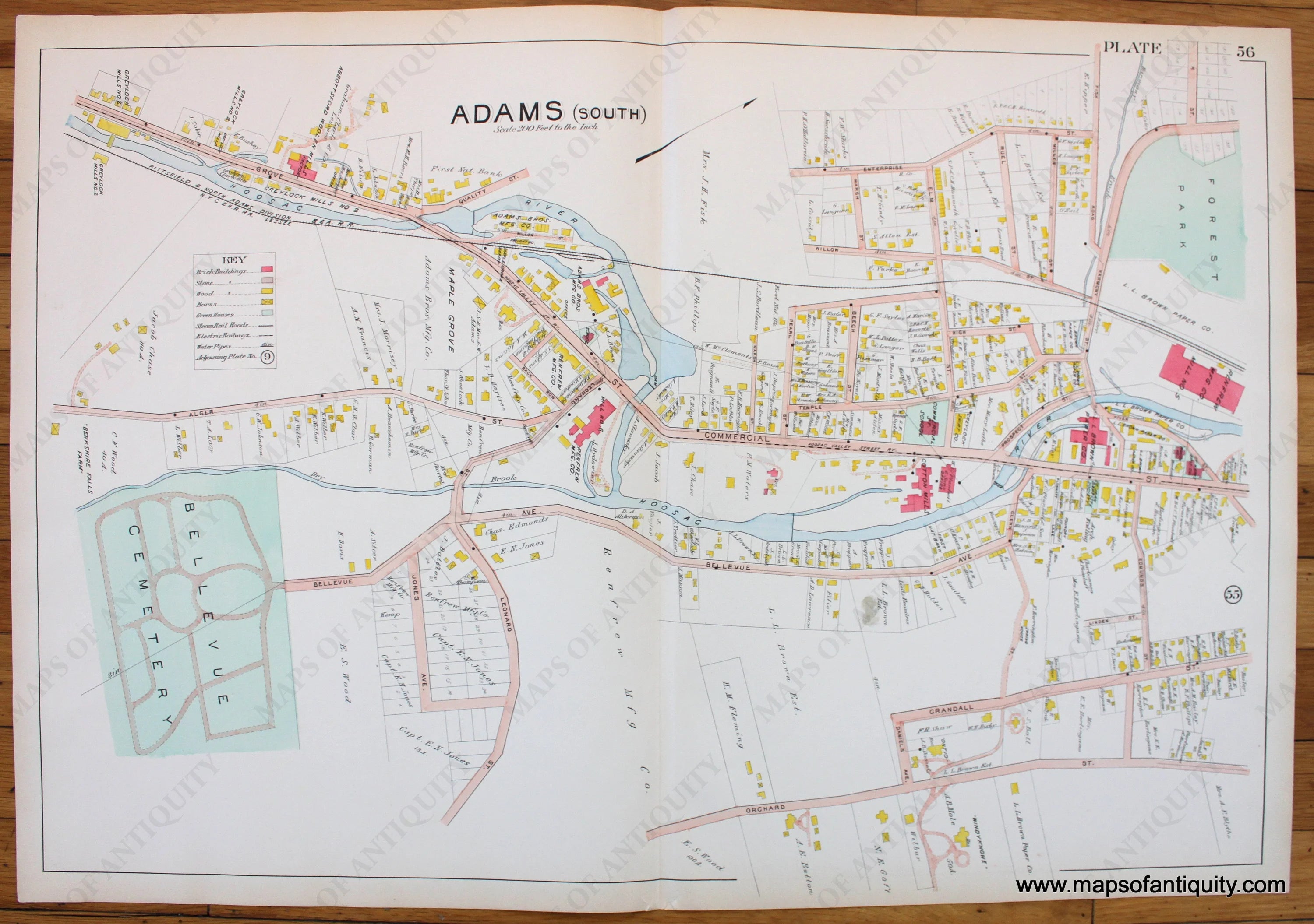 1904 - Adams (south) (MA) - Antique Map – Maps of Antiquity