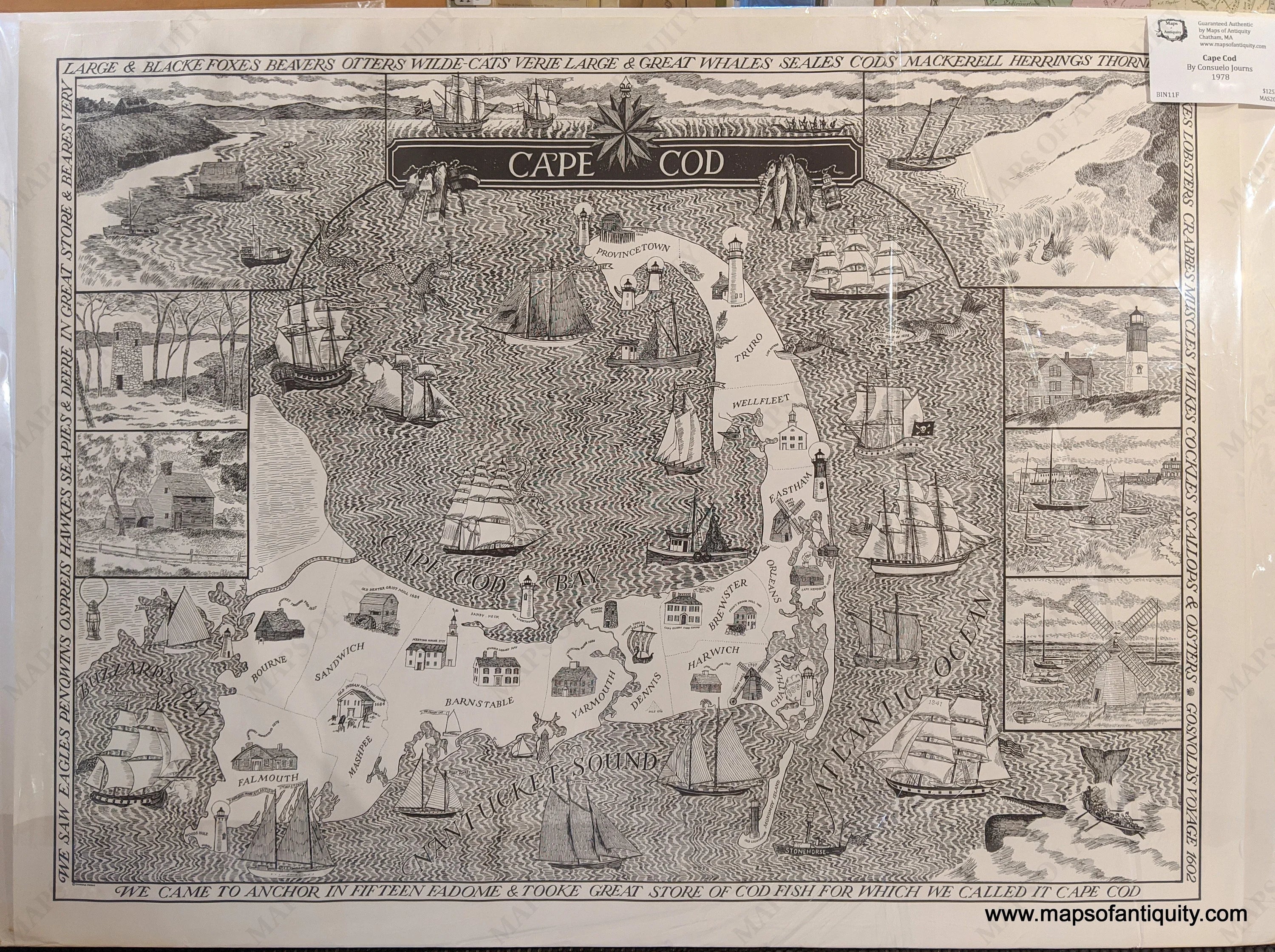 1978 - Cape Cod - Vintage Map – Maps of Antiquity