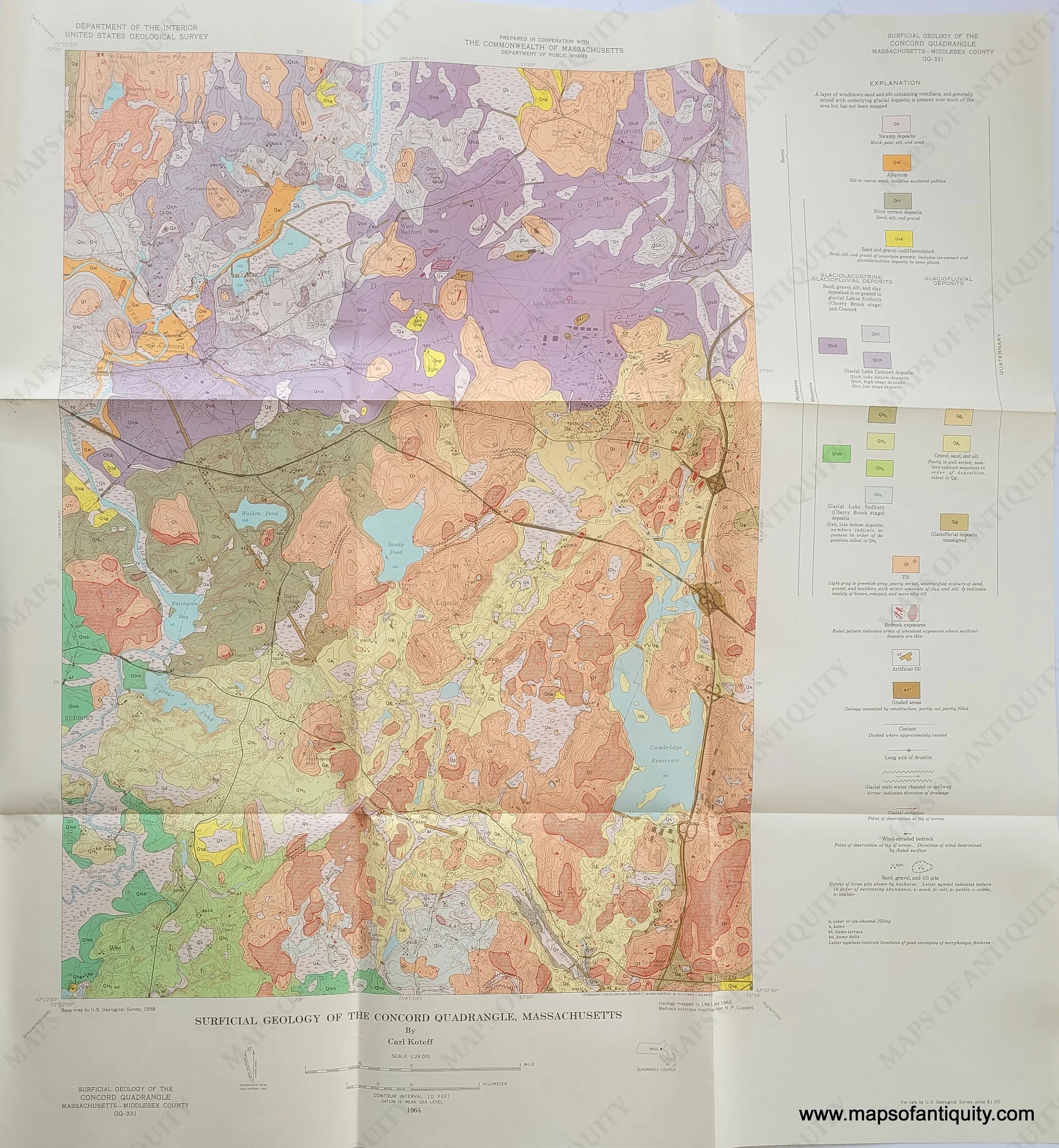 1964 - Surficial Geology of the Concord Quadrangle, Massachusetts - Vi ...
