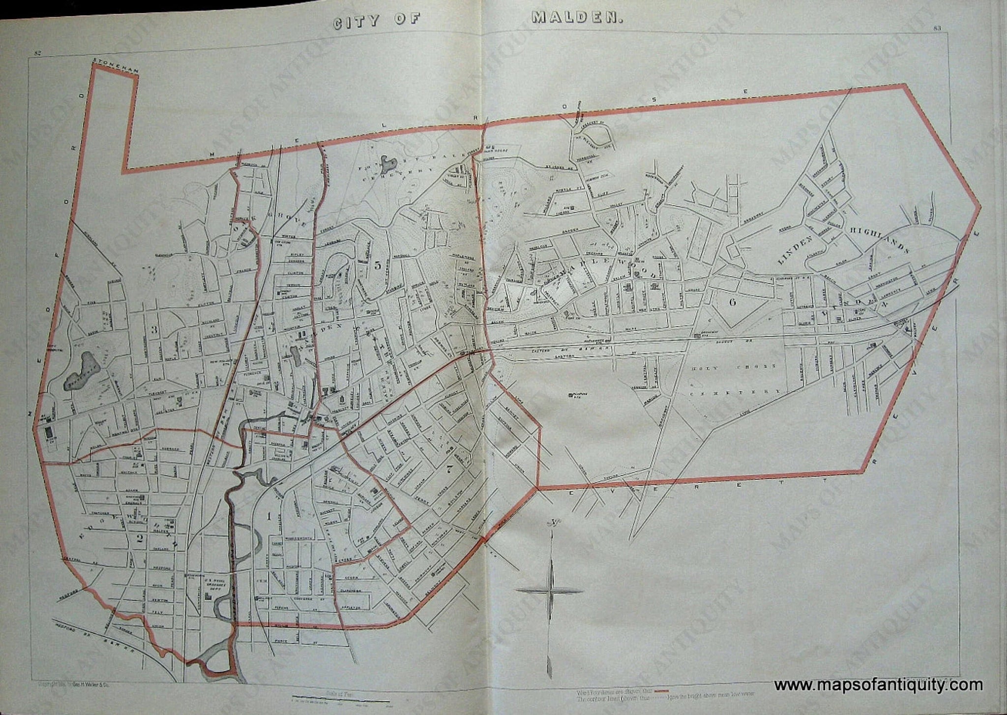 Malden Massachusetts Map Malden, MA Cycle Map With GPX Downloads