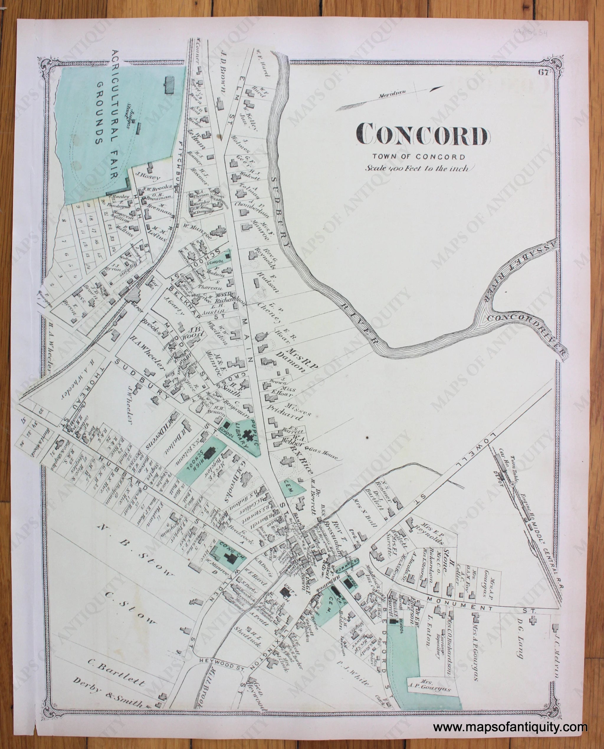 Historic Map Of Florence Massachusetts